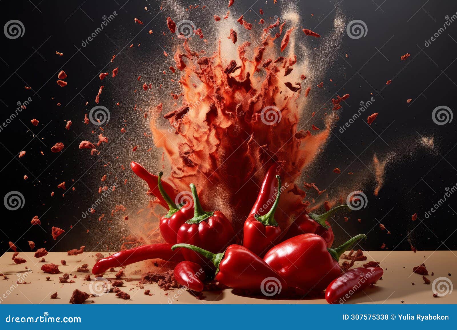 Explosive Chilli Explosion. Generate Ai Stock Photo - Image of cloud ...