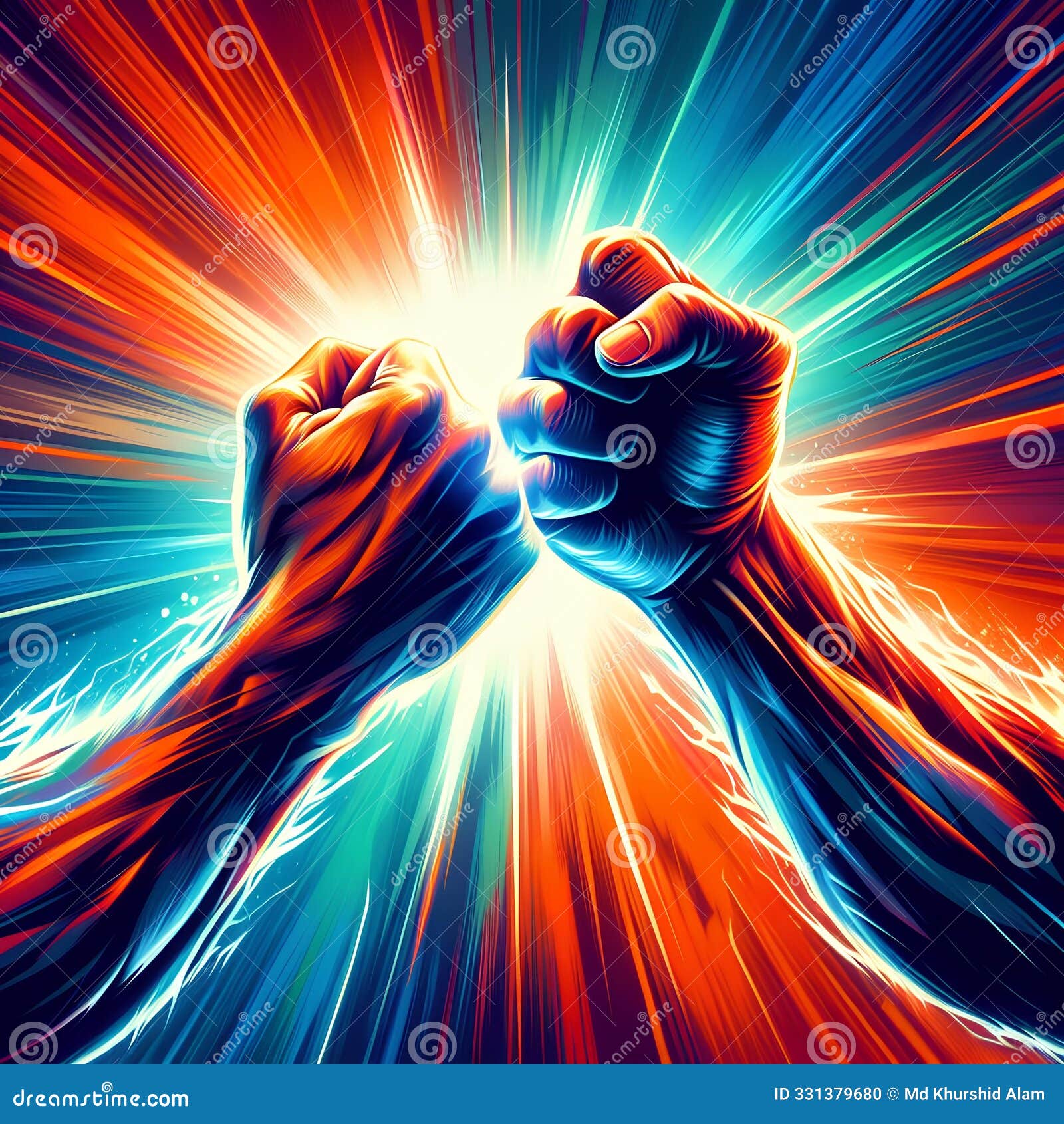 Explosive Clash of Power and Determination with Electrifying Energy ...