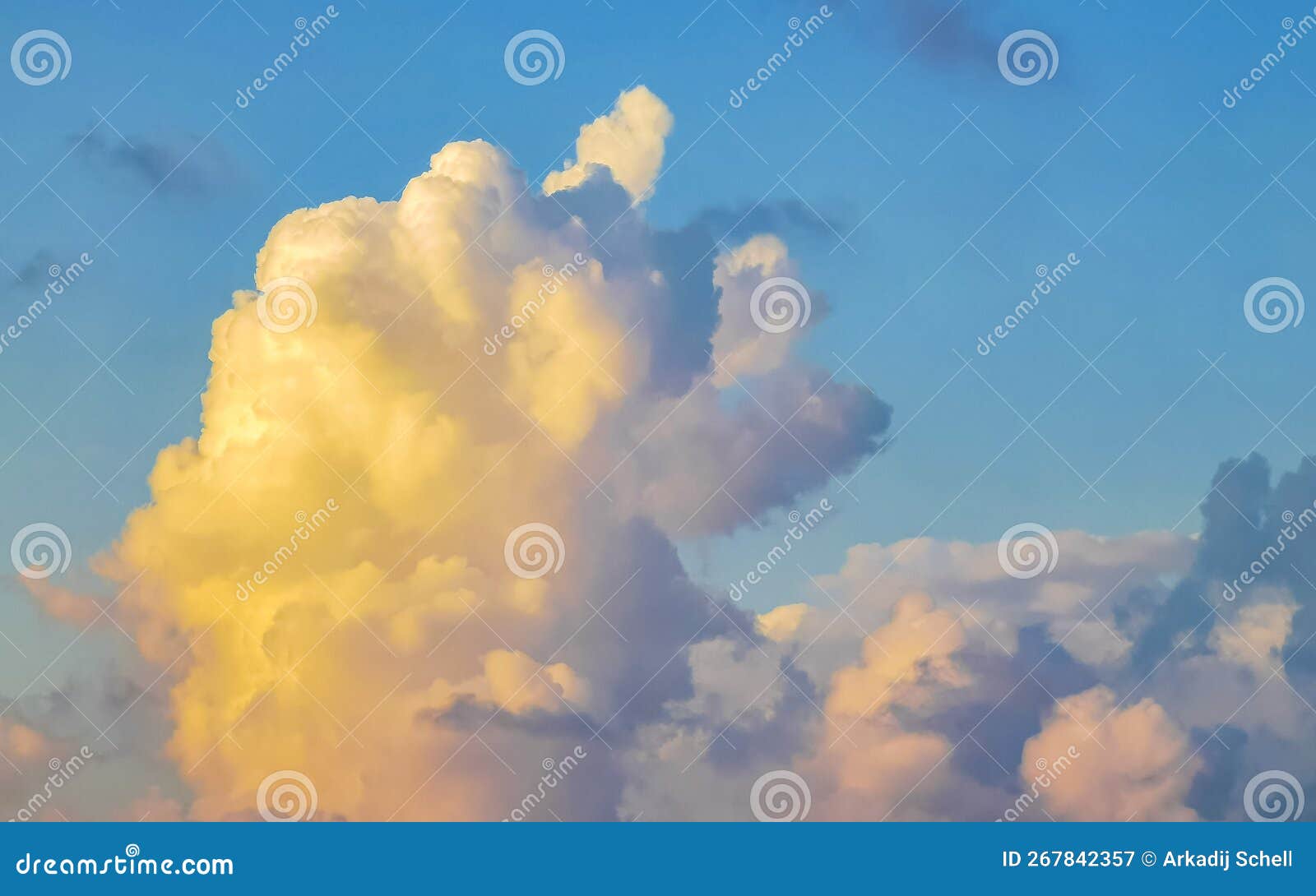 Explosive Cloud Formation Cumulus Clouds in the Sky in Mexico Stock ...