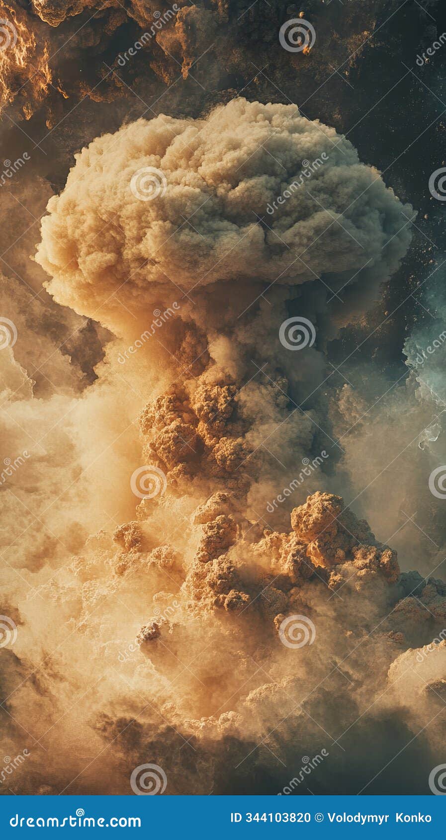 Explosive Cloud Formation with Dramatic Lighting, Atmospheric ...