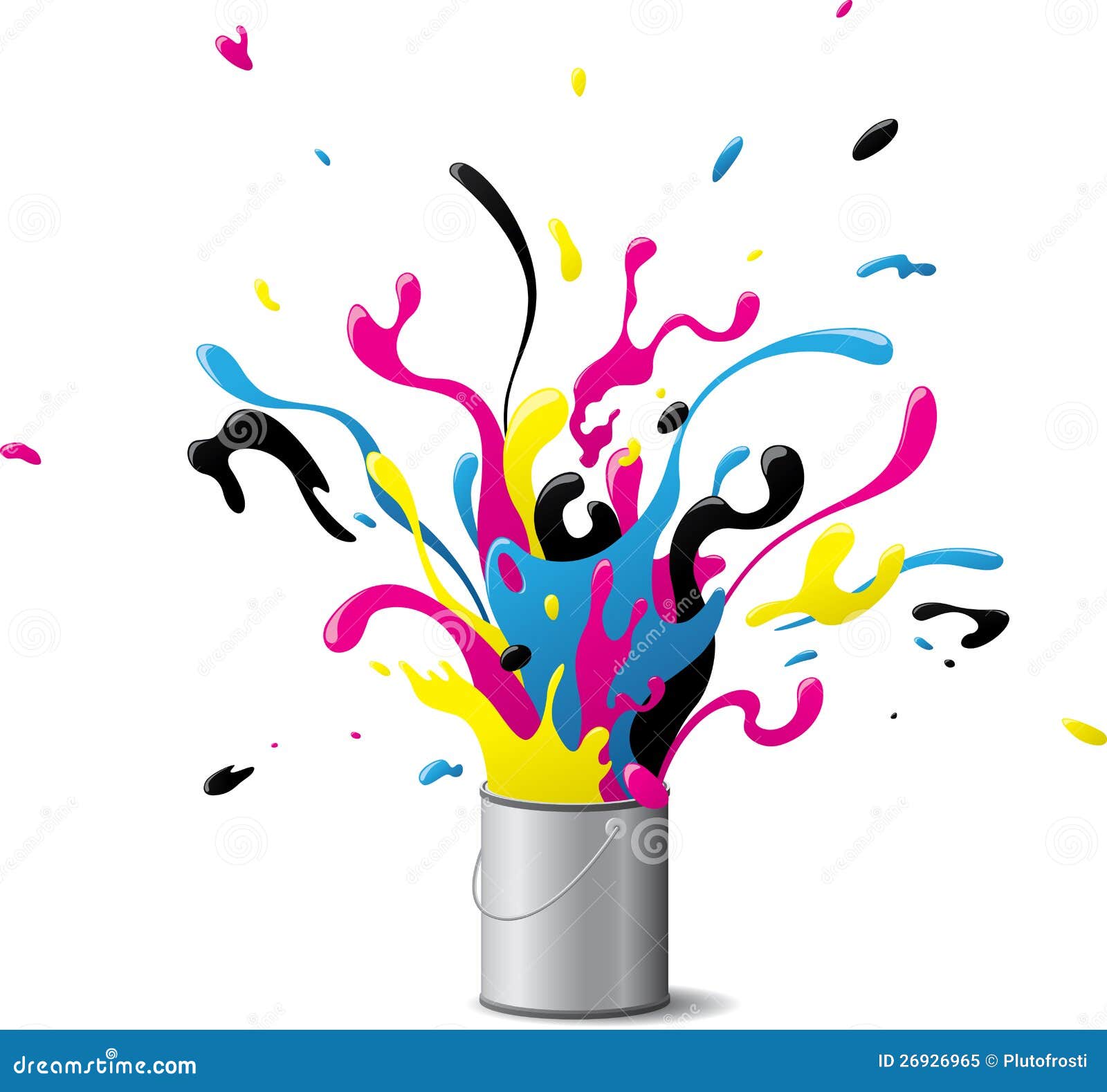 Explosive CMYK paint stock vector. Illustration of creative - 26926965