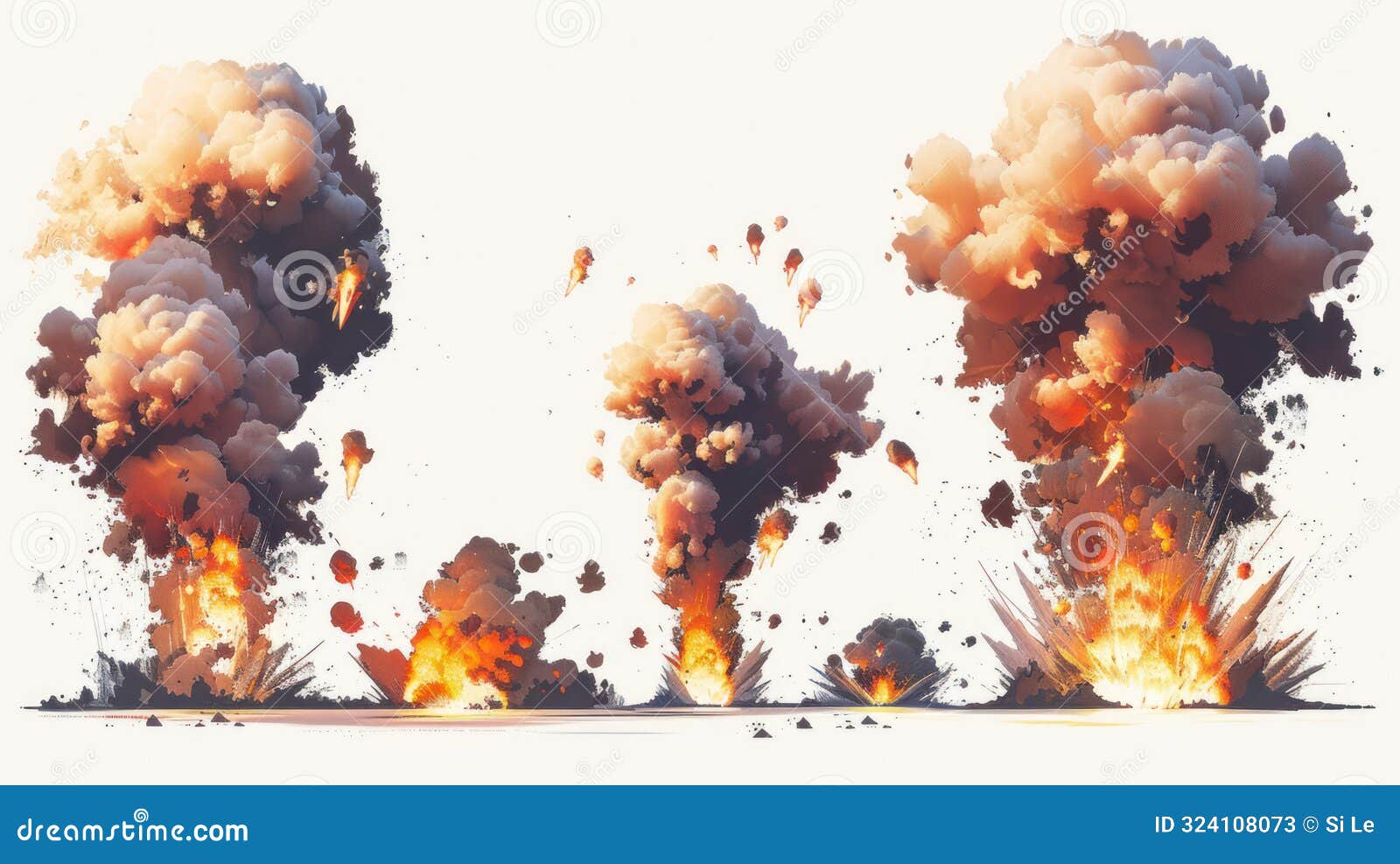 Explosive Collection: Set of Cut-Out Explosions for Visual Effects and ...