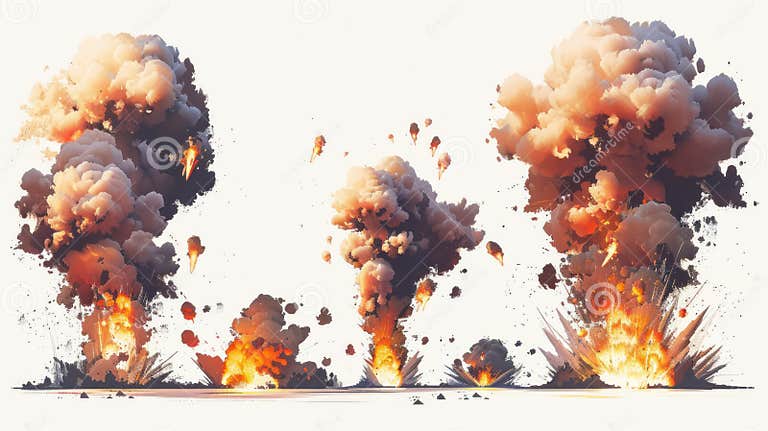 Explosive Collection: Set of Cut-Out Explosions for Visual Effects and ...