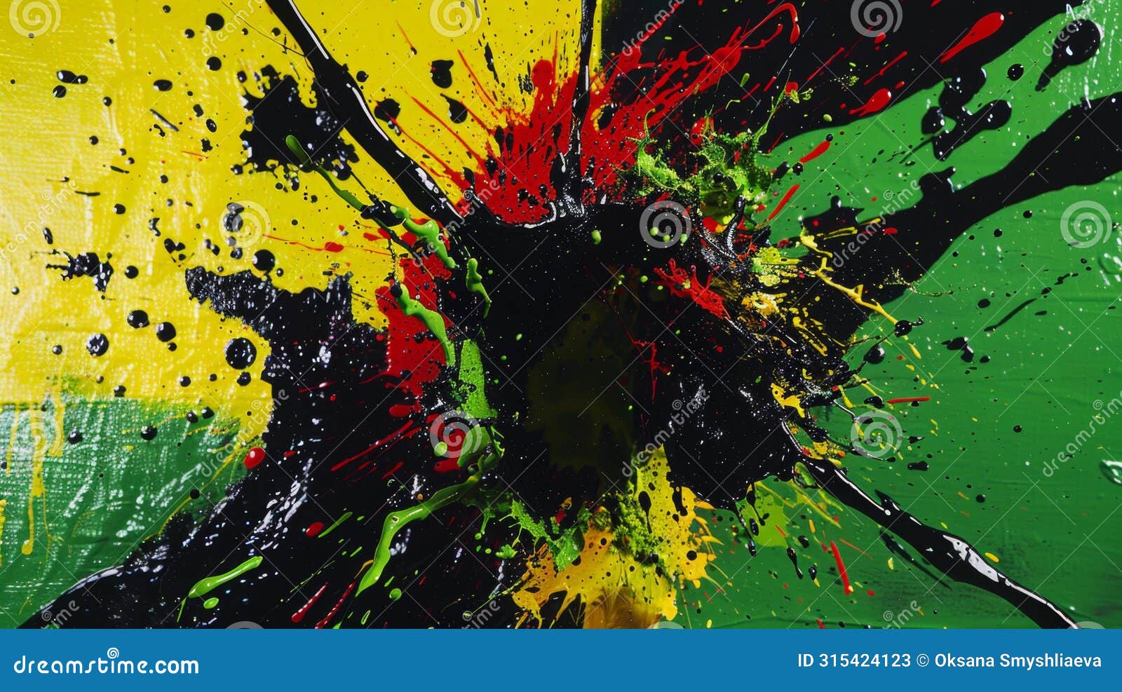 Explosive Color Burst on Abstract Paint Background Stock Image - Image ...