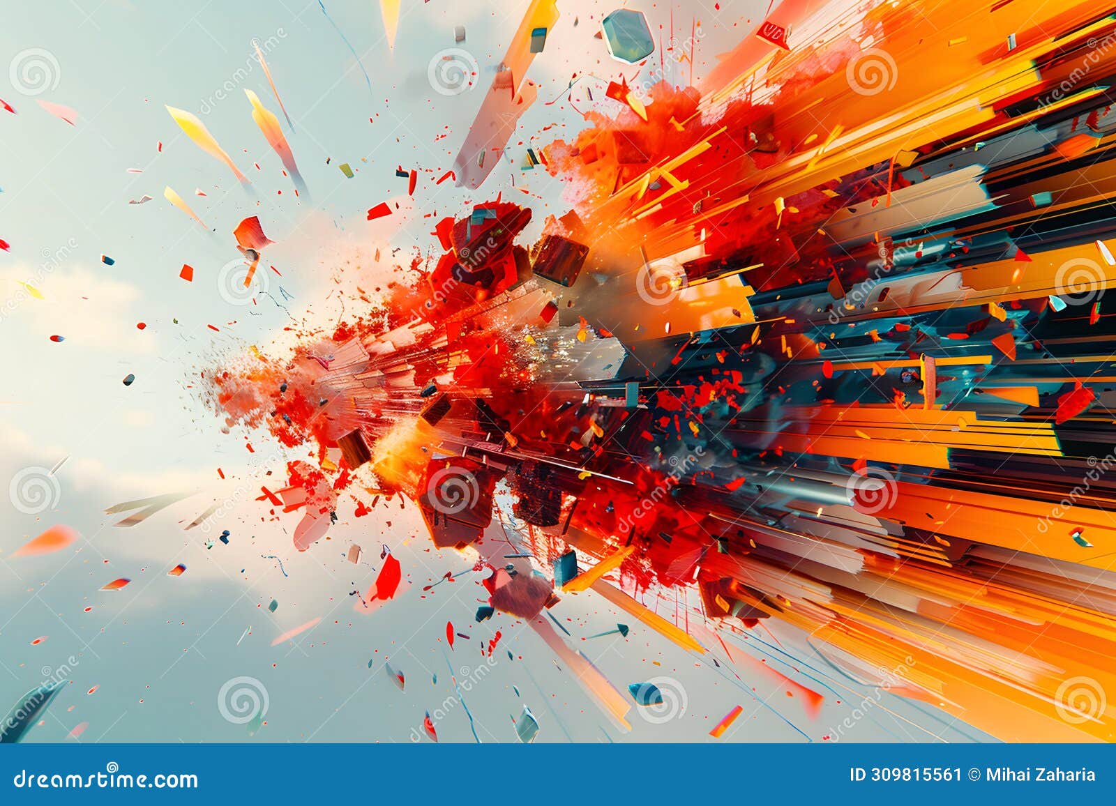 Explosive Color Burst A Stunning Macro Photography Of A Paint Can Spill ...