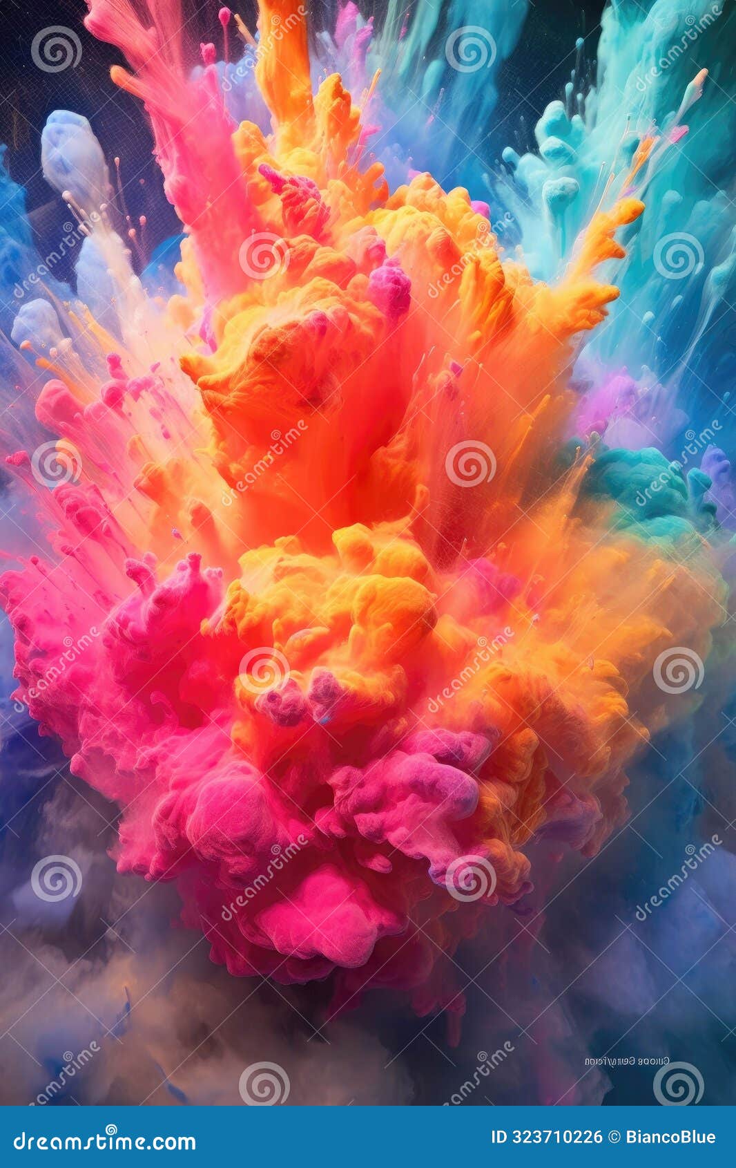Explosive Color Burst in Vibrant Color. Abstract Art and Creative ...