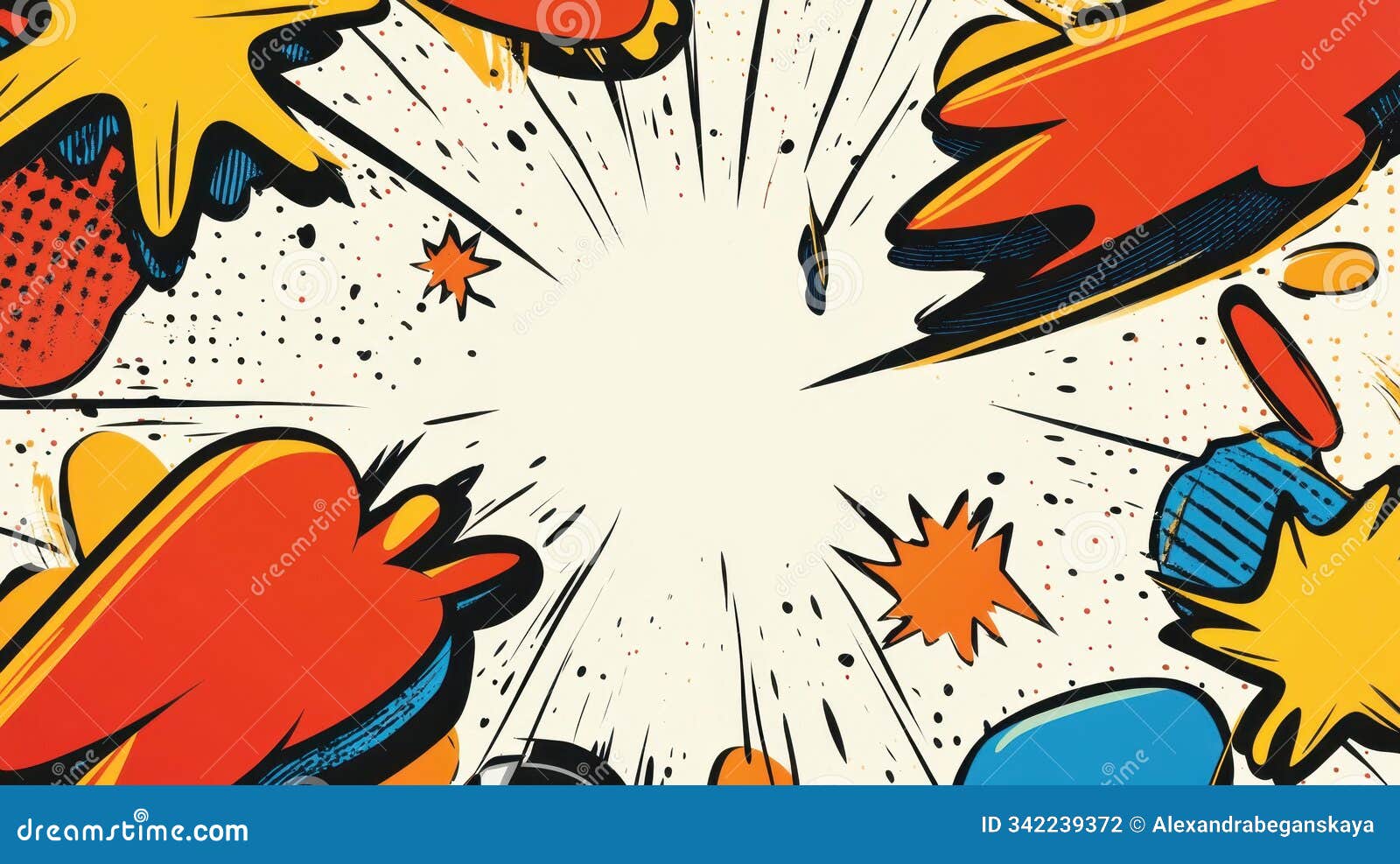 Explosive Comic Book Bang Concept Art Stock Illustration - Illustration ...