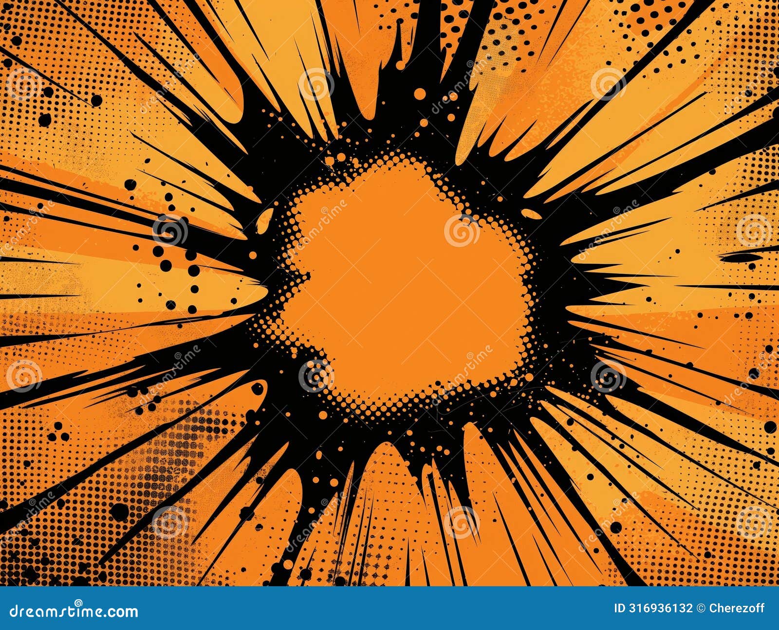 Explosive Comic Burst Background Stock Photo - Image of black, action ...