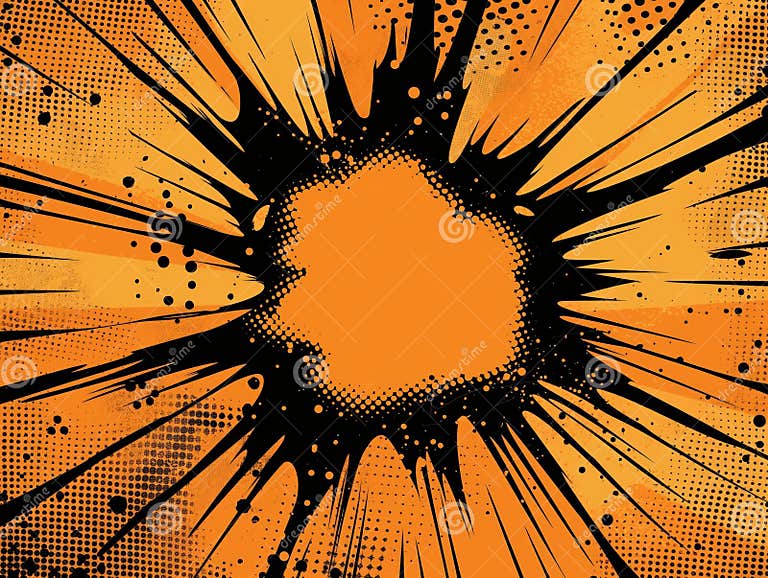 Explosive Comic Burst Background Stock Photo - Image of black, action ...