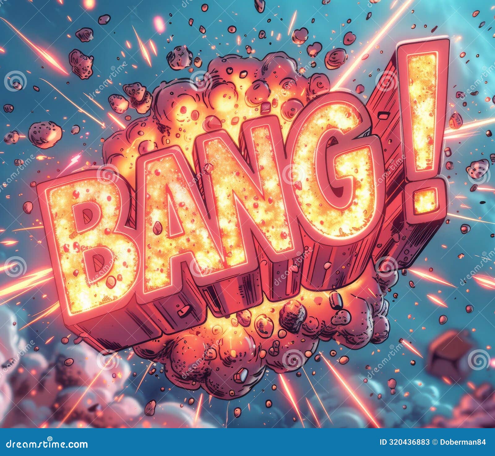 Explosive Comic Style Illustration with the Word BANG Emphasized in ...
