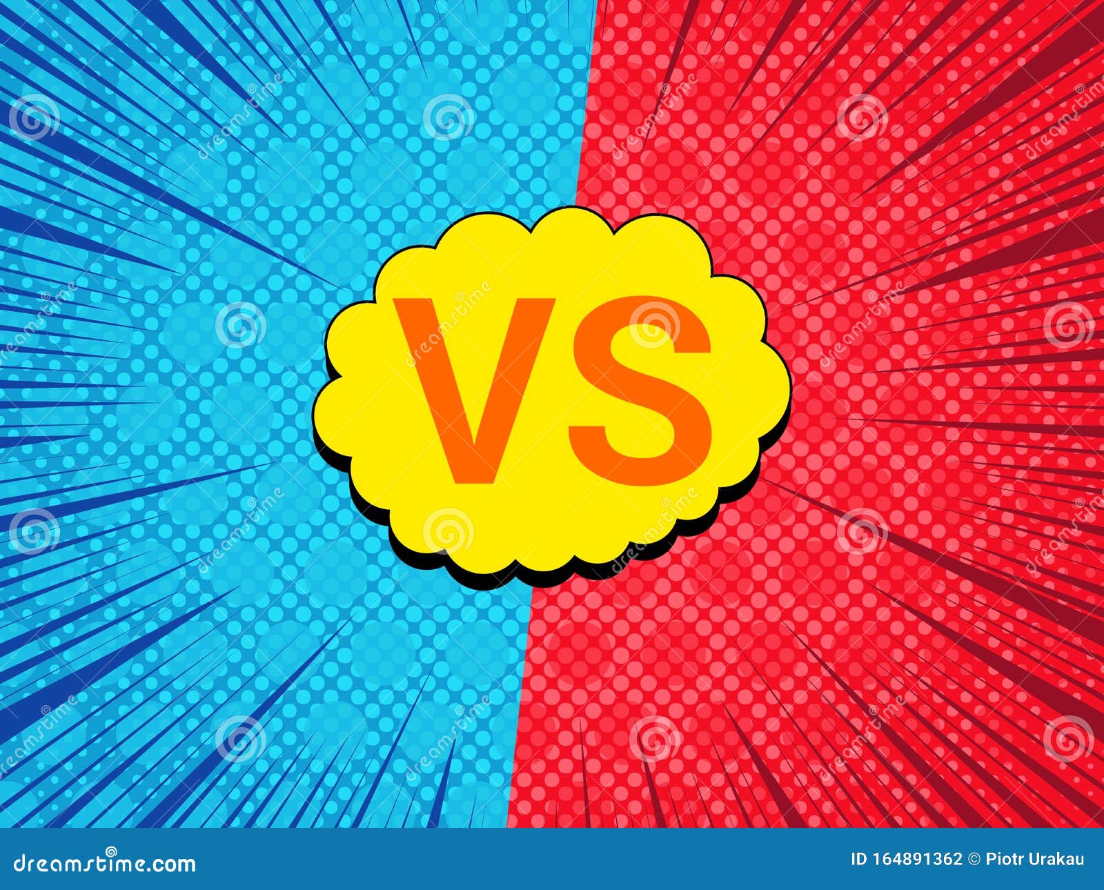 Explosive Comic Versus Background Stock Vector - Illustration of ...