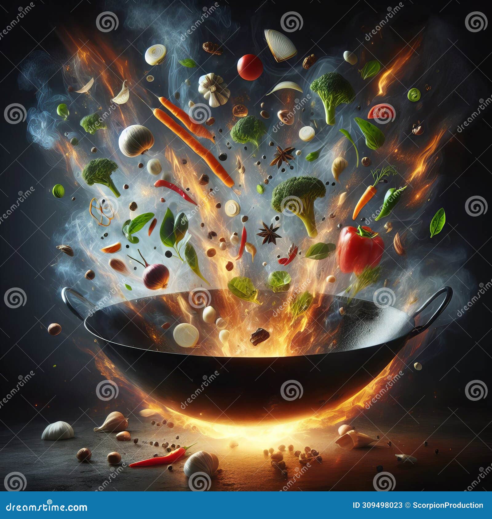 Explosive Culinary Creation Stock Image - Image of cooking, kitchen ...