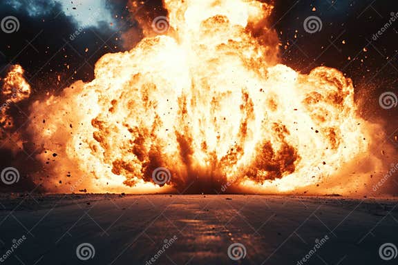 Explosive Detonation Creates Massive Fireball at a Testing Site during ...