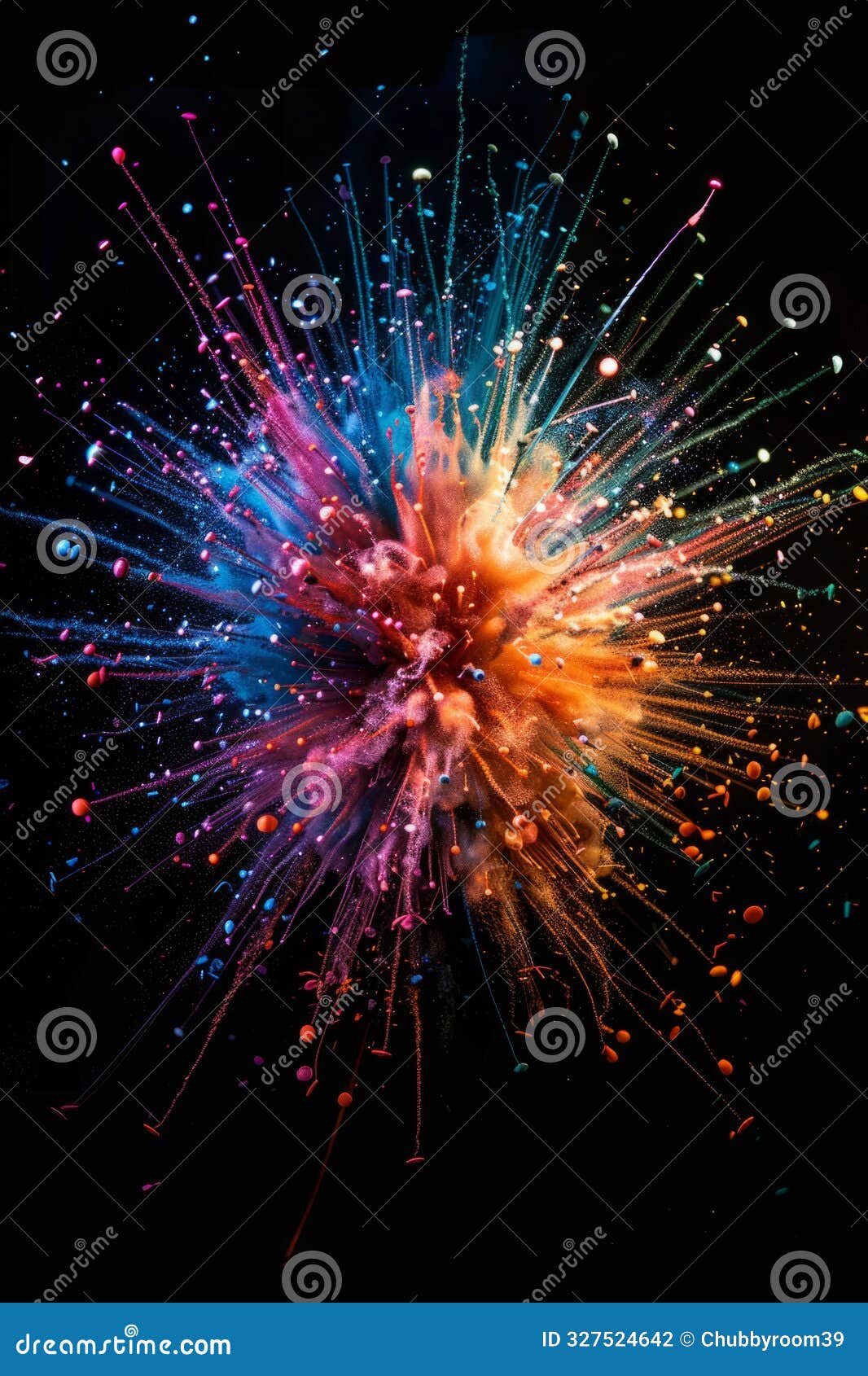 Explosive Display of Colorful Fireworks Against a Dark Backdrop Evoking ...