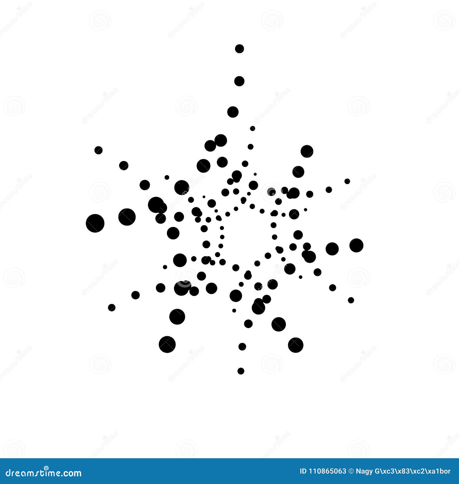 EXPLOSIVE DOTTED CIRCLE. HALFTONE DESIGN ELEMENTS. ISOLATED VECTOR on ...