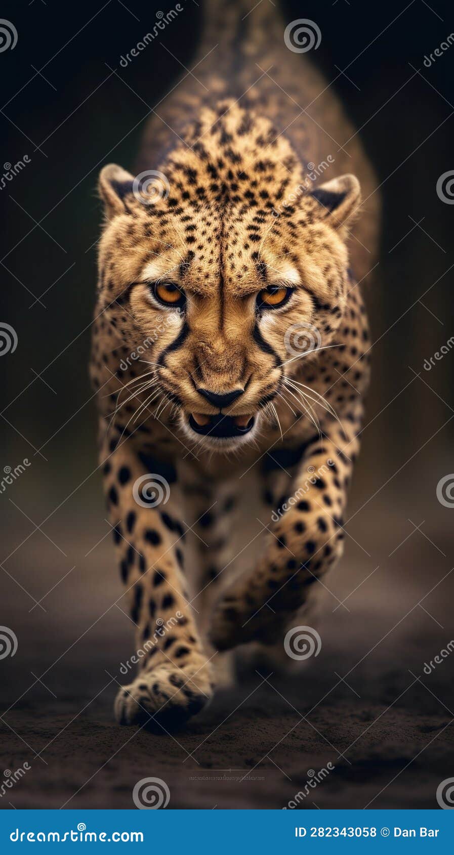 Angry Cheetah Face Black And White Illustration | CartoonDealer.com ...