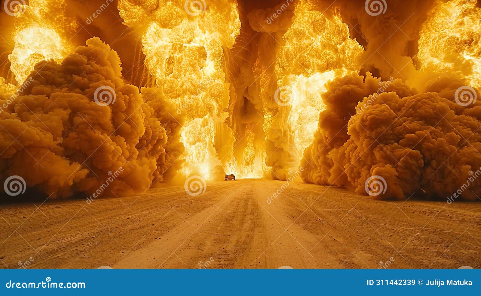 Explosive Energy of Fireball Radiates Heat and Light Stock Image ...