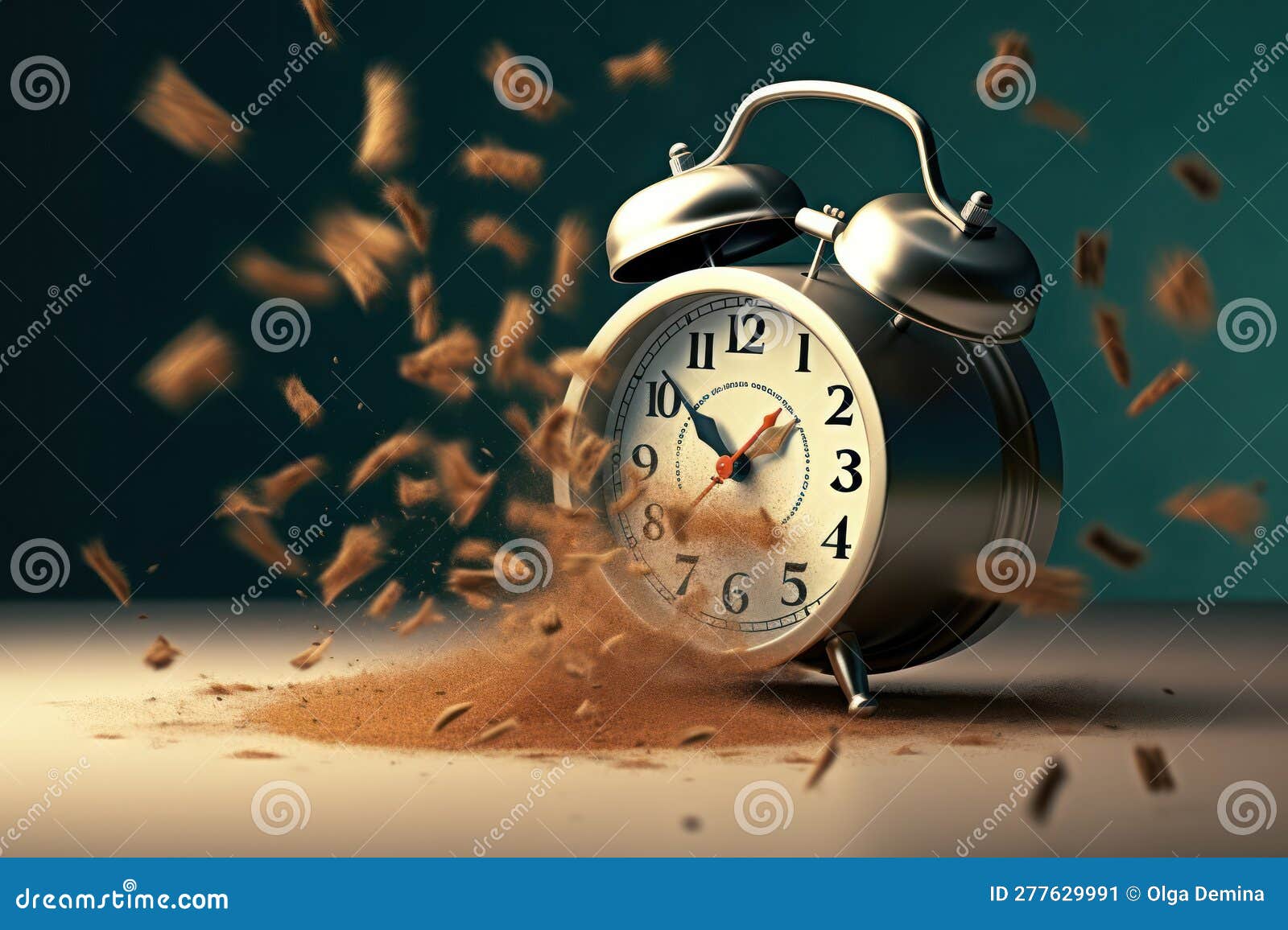 Explosive Essence of Waking Up, Vintage Alarm Clock Ringing and ...