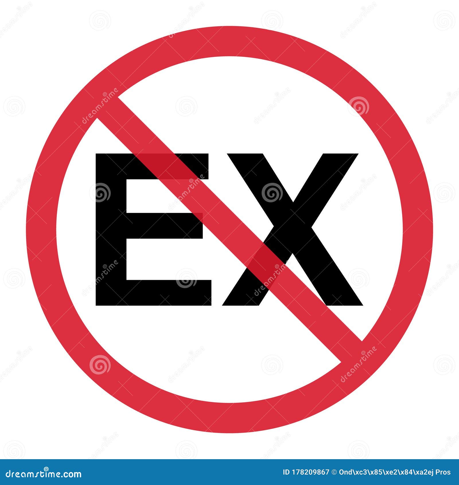 Explosive EX Icon, Danger Symbol Isolated on White Background. Vector ...