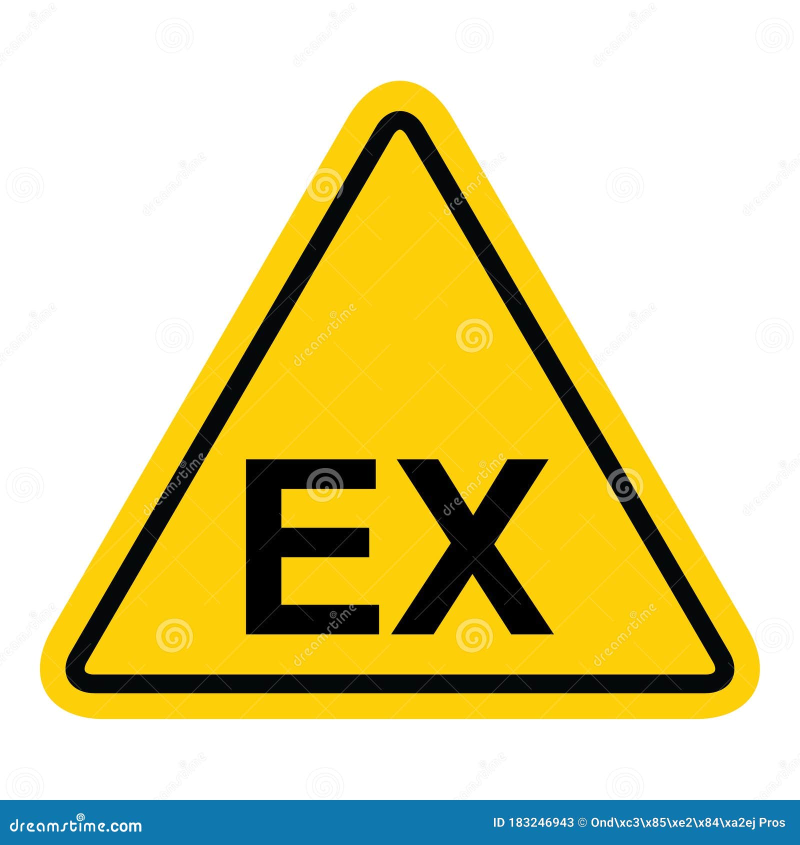 Explosive EX Icon, Danger Symbol Isolated on White Background. Vector ...