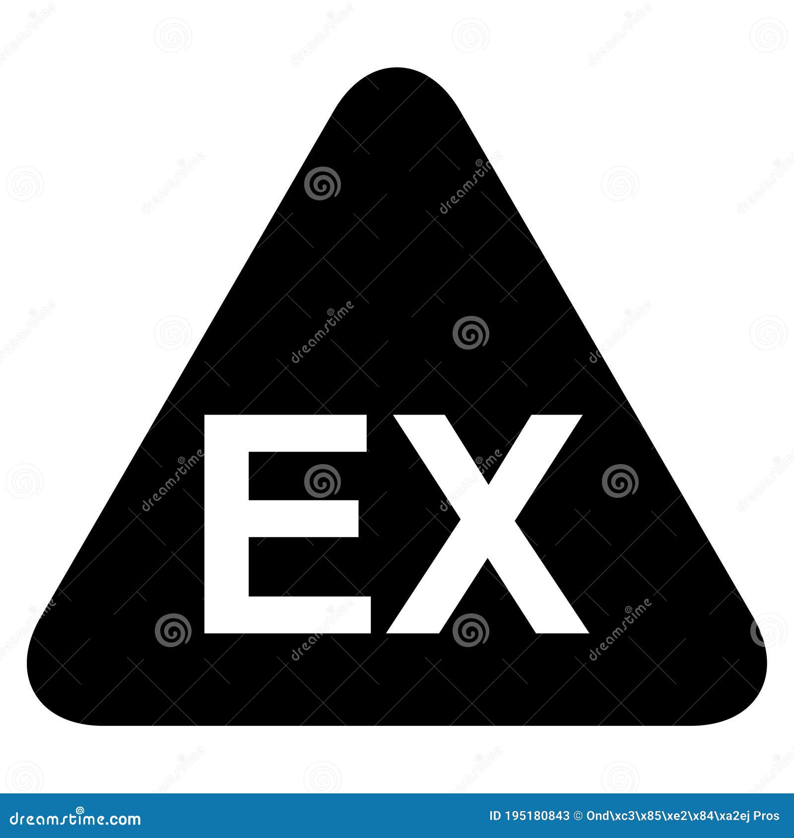 Explosive EX Icon, Danger Symbol Isolated On White Background. Vector ...