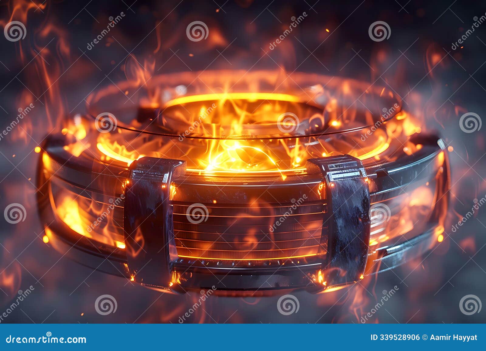 Explosive Fire Blasting Effects Creating Dynamic Visuals Stock ...