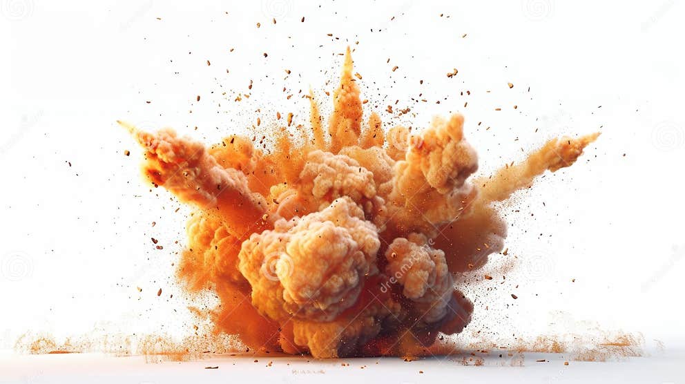 Explosive Fireball Eruption Creates a Dramatic Visual Impact Against a ...