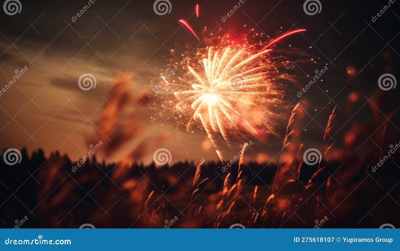 Explosive Firework Display Ignites Vibrant Summer Celebration Outdoors ...