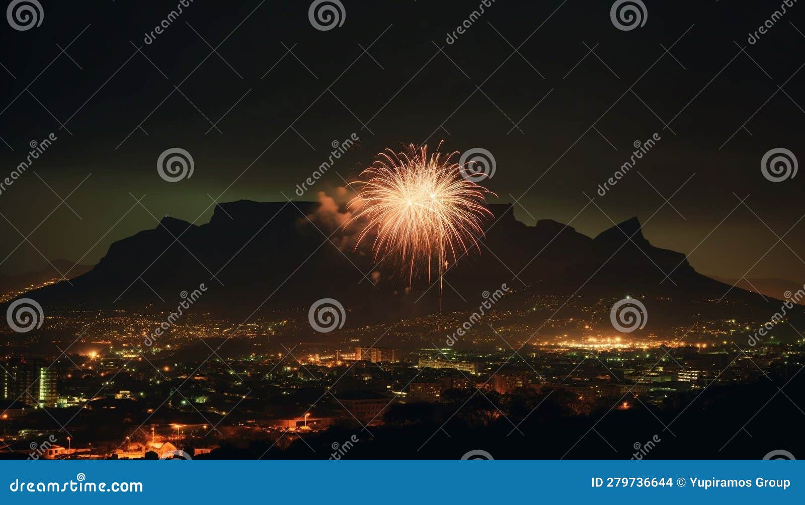 Explosive Fireworks Ignite Vibrant Celebration in Cityscape ...