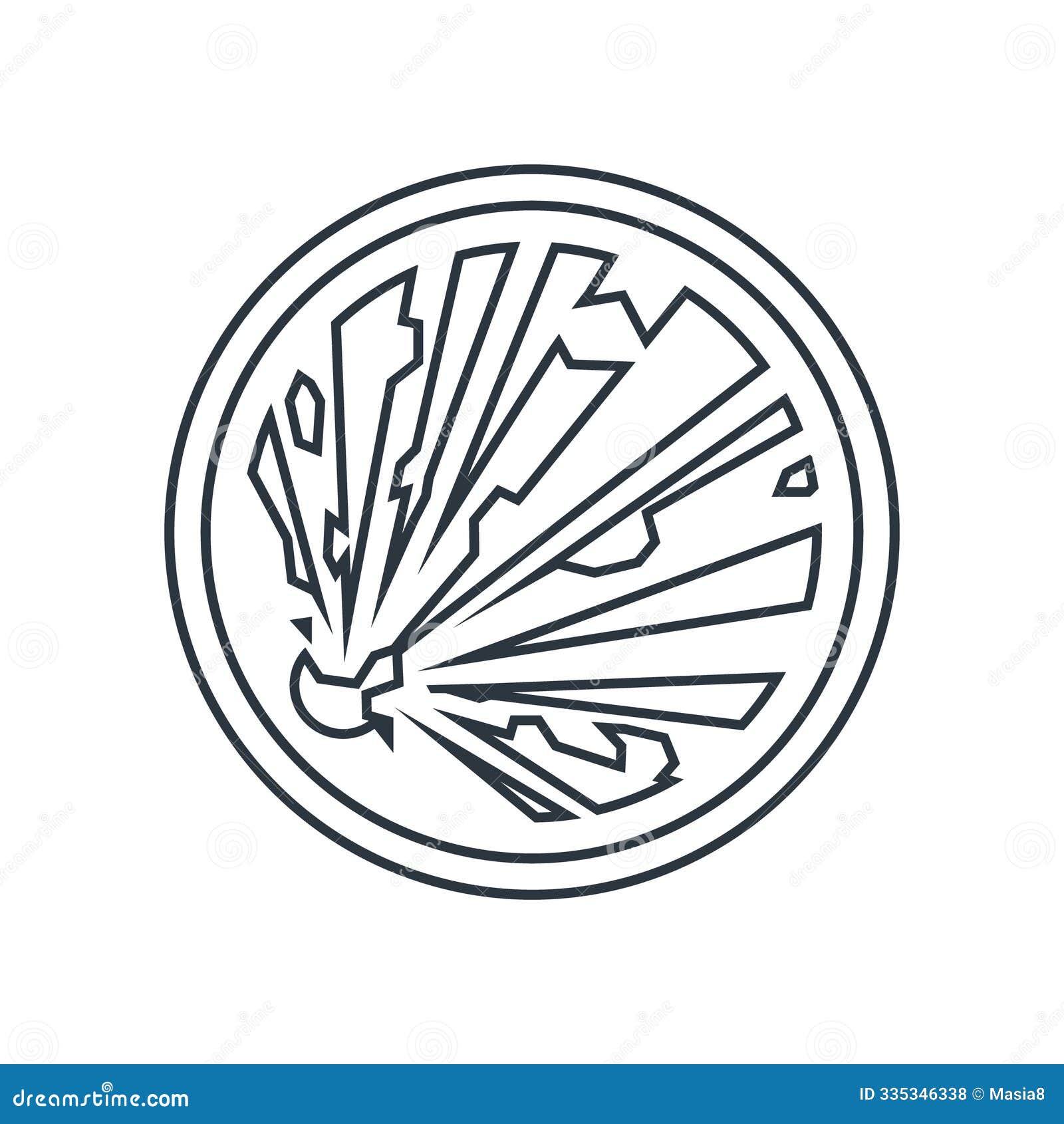 Linear Explosive Icon From Army And War Outline Collection. Thin Line ...