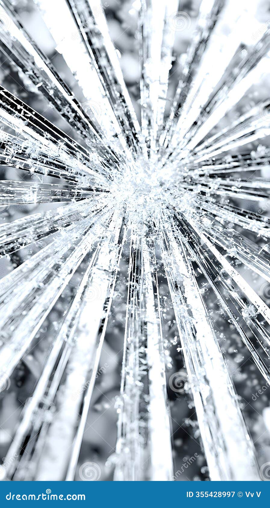 Explosive Ice Crystal Formation Stock Illustration - Illustration of ...