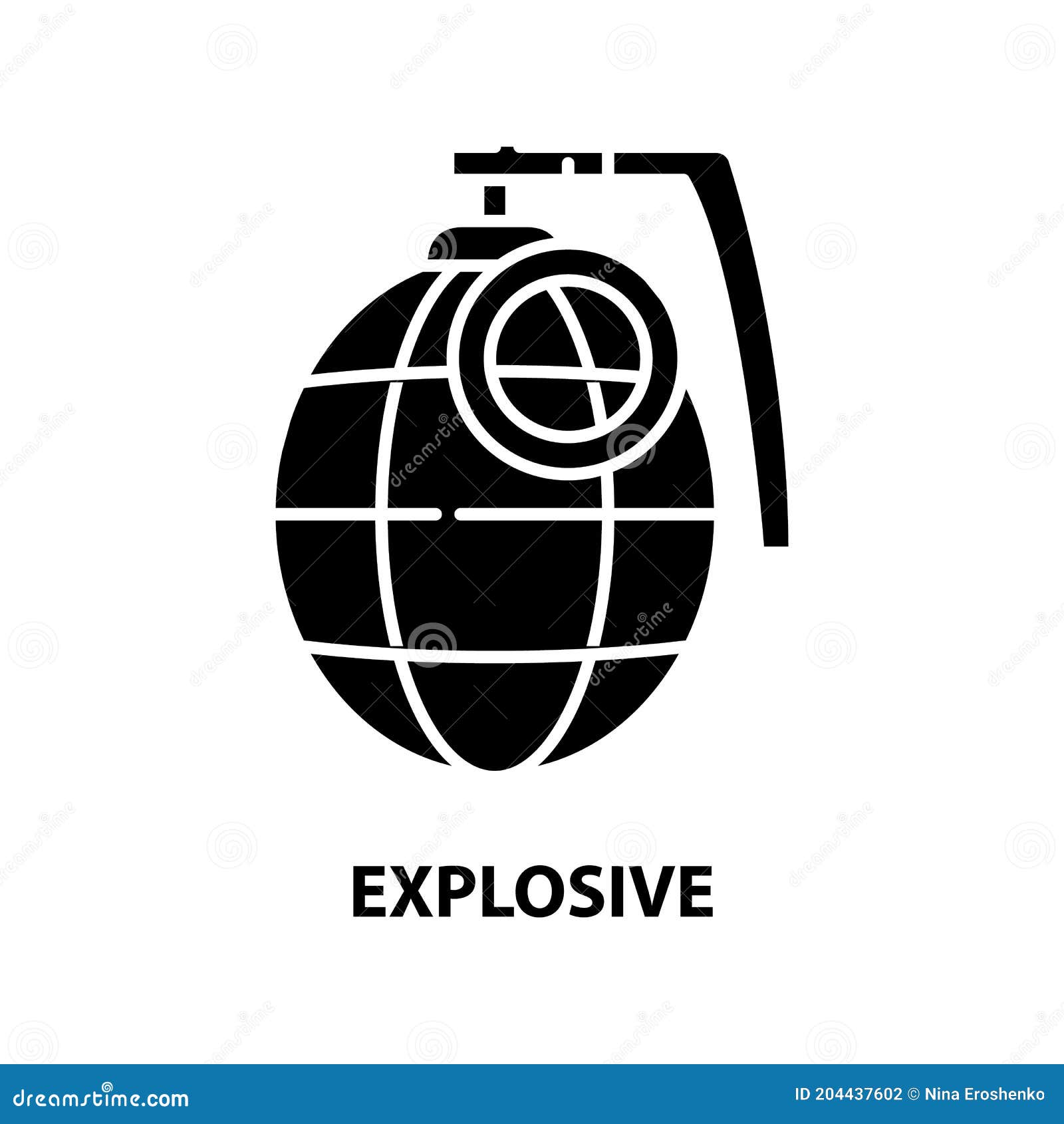 Explosive Icon, Black Vector Sign with Editable Strokes, Concept ...