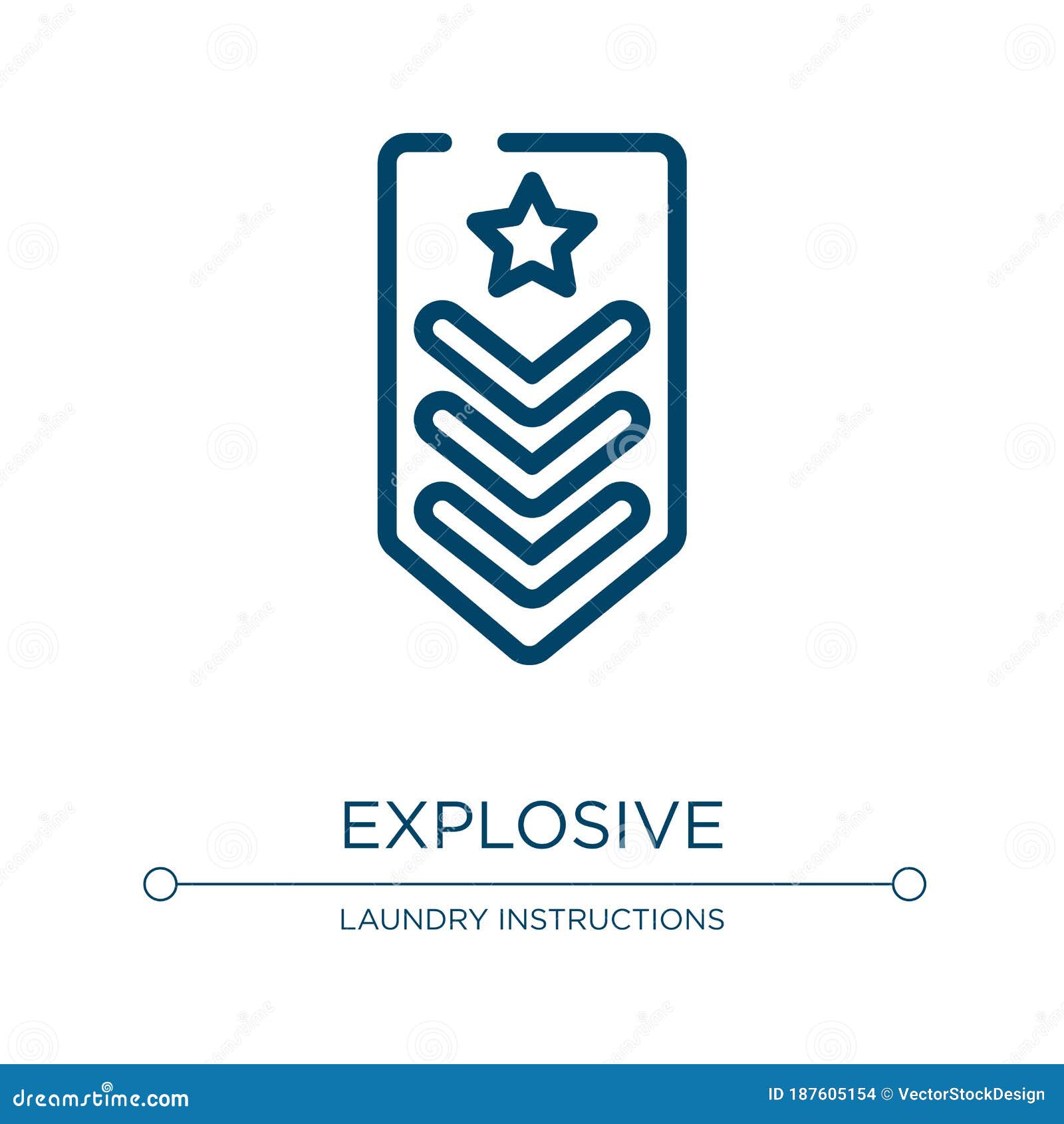 Explosive Icon. Linear Vector Illustration from Military Badges ...