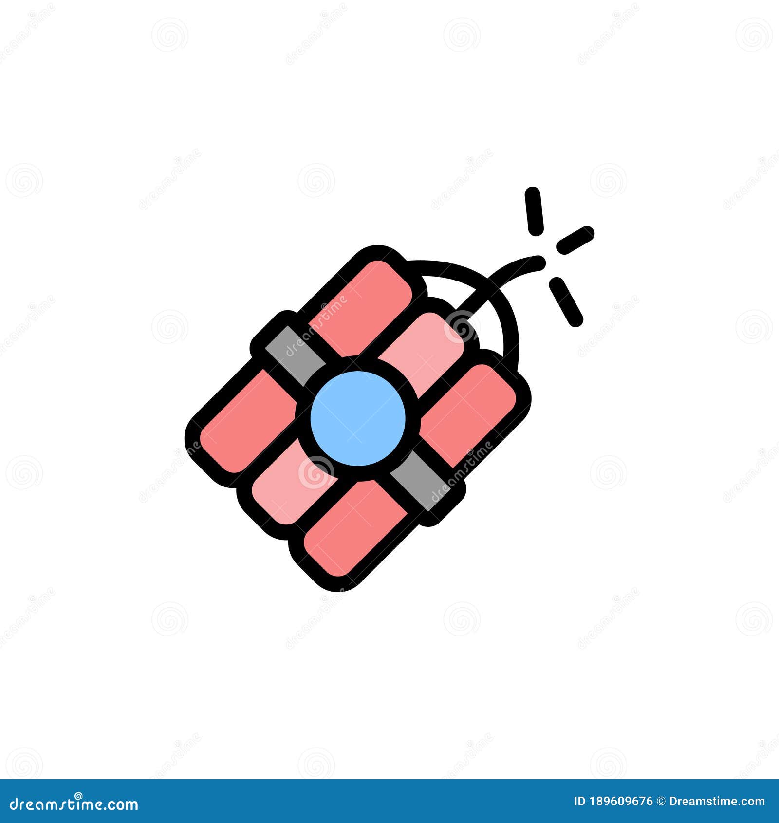Explosive Icon. Simple Color with Outline Vector Elements of Video Game ...