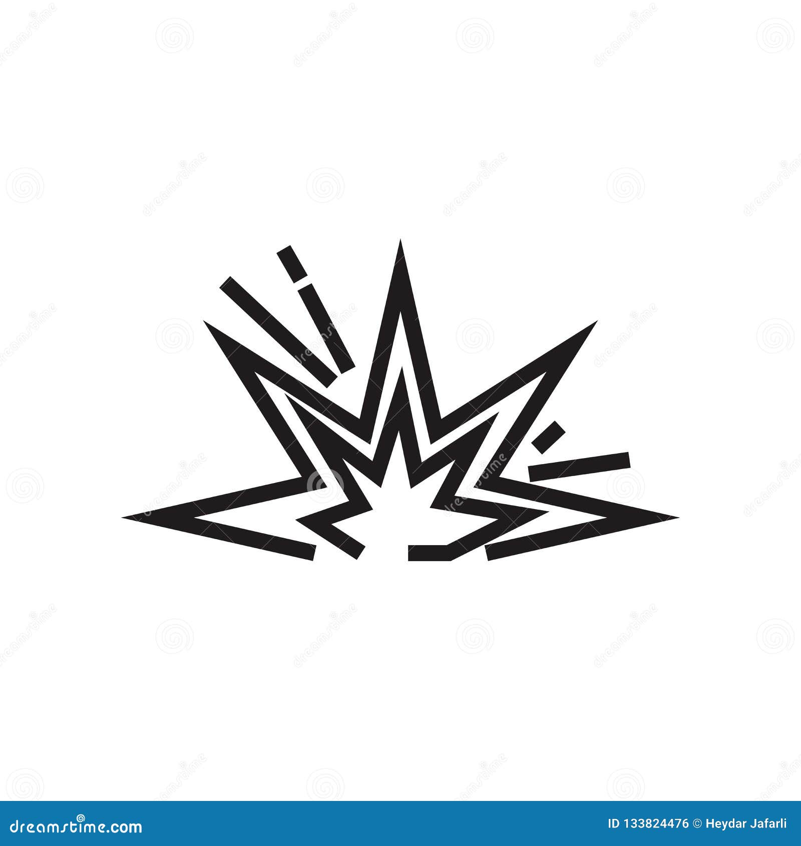 Explosive Icon Vector Sign and Symbol Isolated on White Background ...