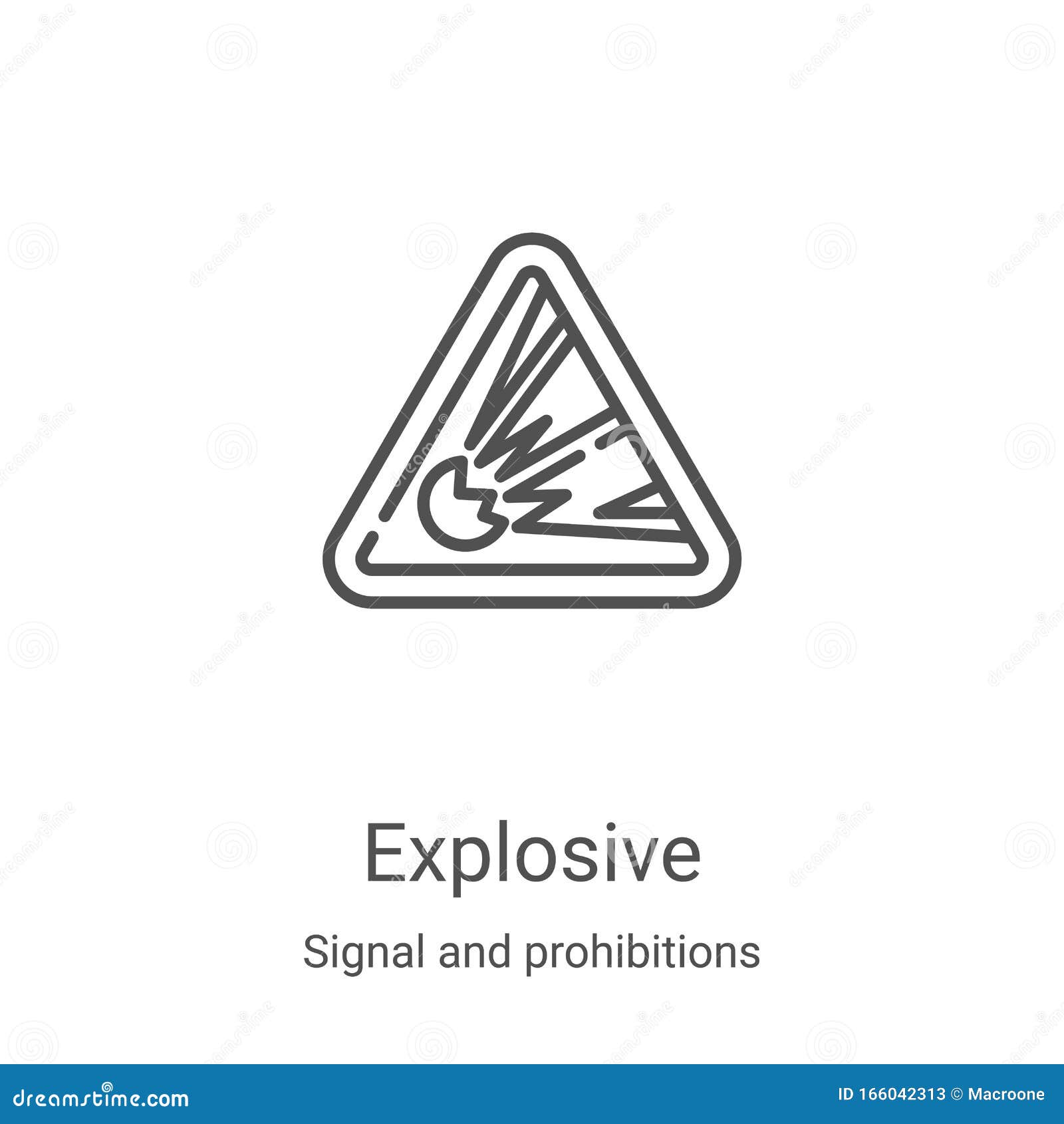Linear Explosive Icon From Army And War Outline Collection. Thin Line ...
