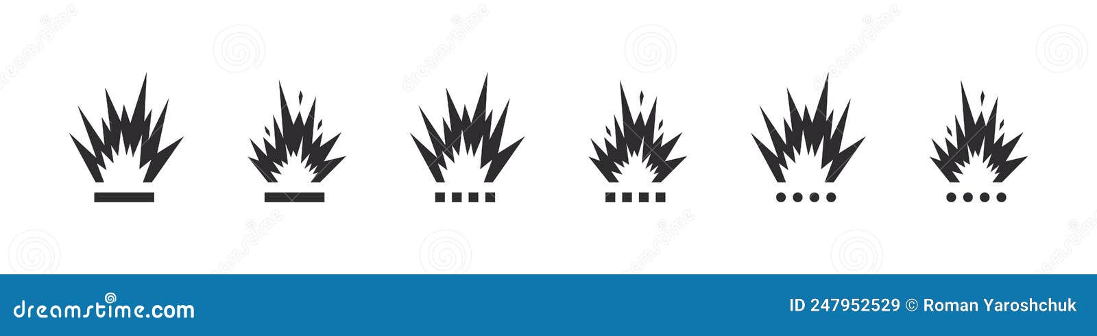 Explosive Icons. Warning Sign Explosives Liquids or Materials ...