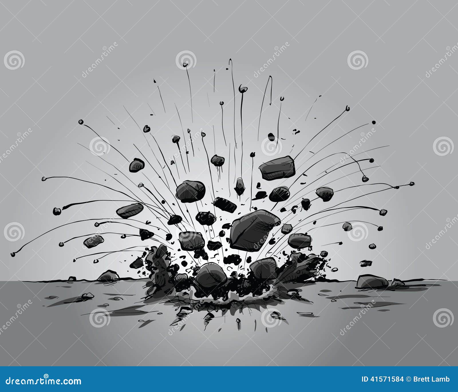 Explosive Impact stock illustration. Illustration of ground - 41571584