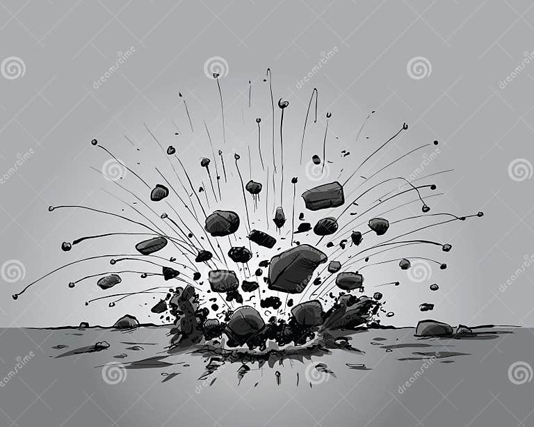Explosive Impact stock illustration. Illustration of ground - 41571584