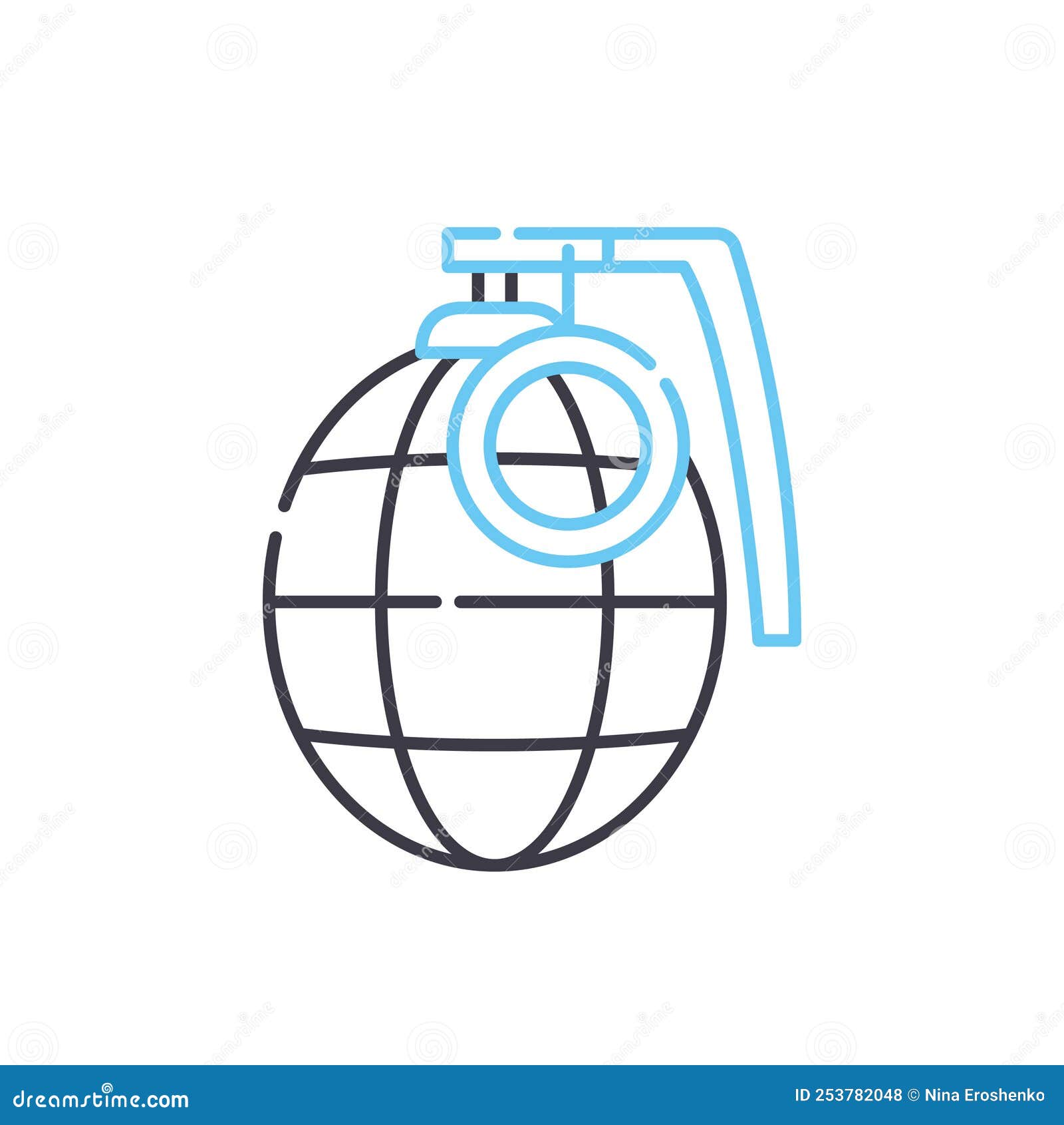 Explosive Line Icon, Outline Symbol, Vector Illustration, Concept Sign ...