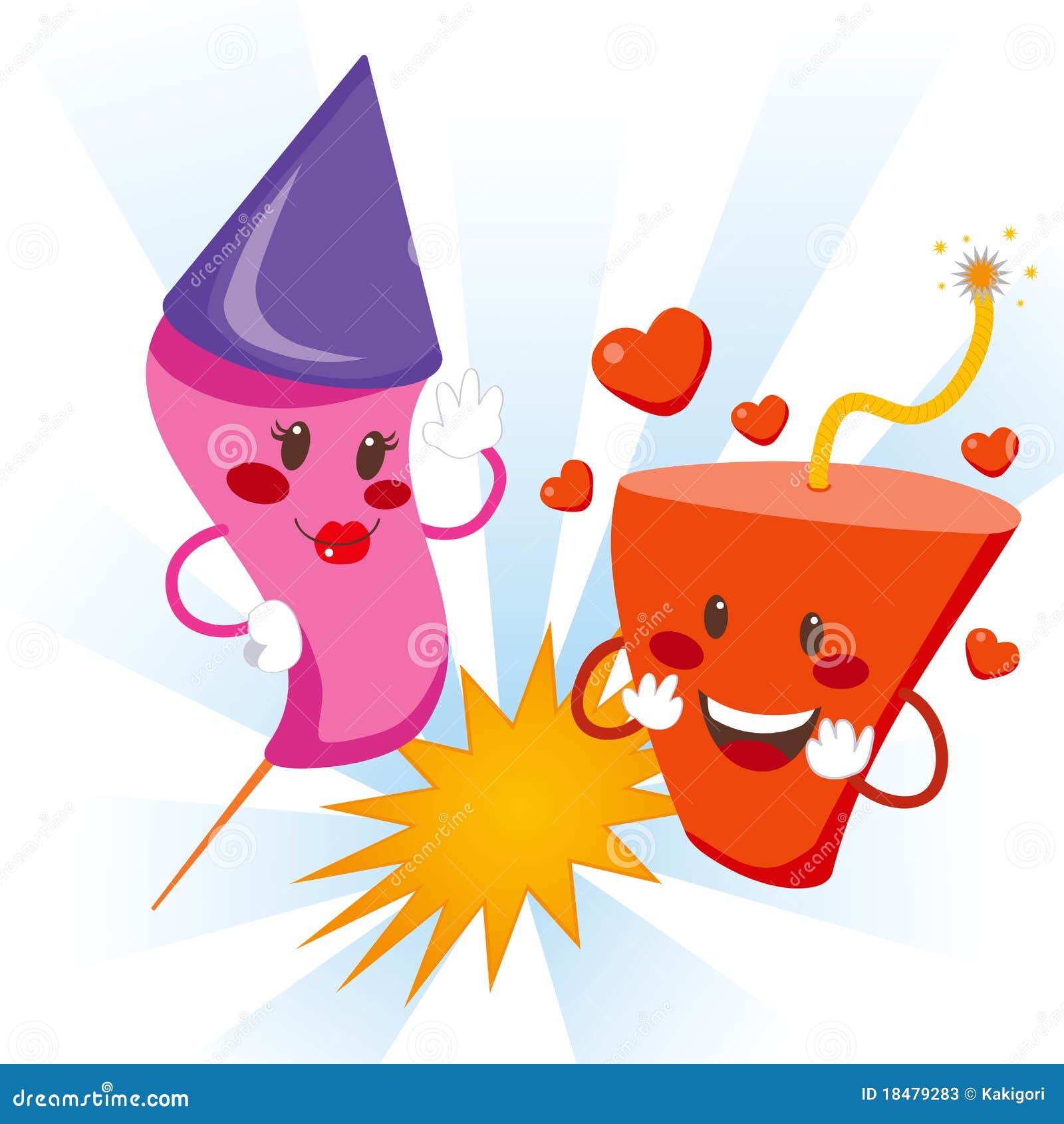 Explosive Love stock vector. Illustration of love, cartoon - 18479283