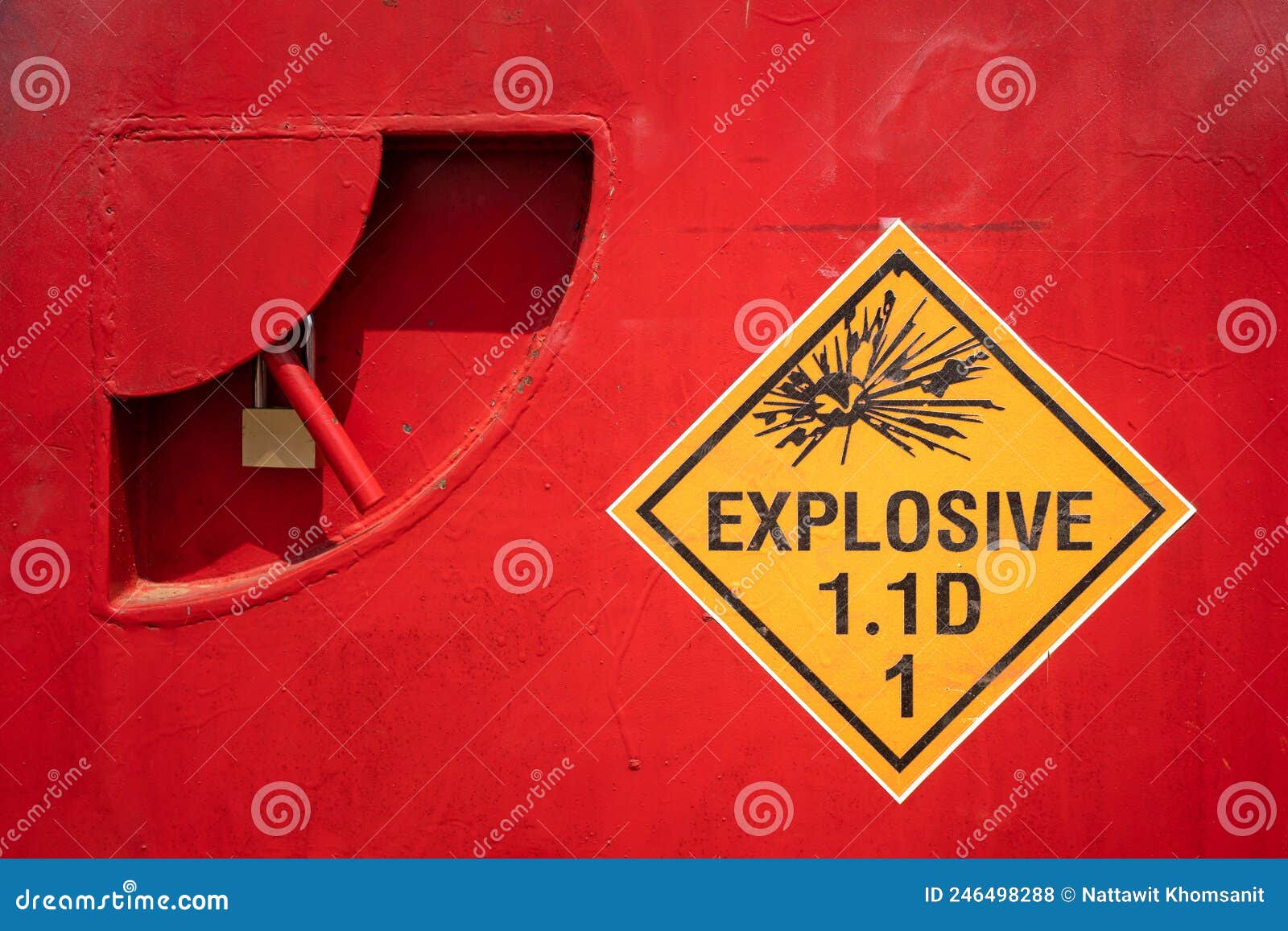 An Explosive Material Placard Symbol. Stock Photo - Image of industrial ...
