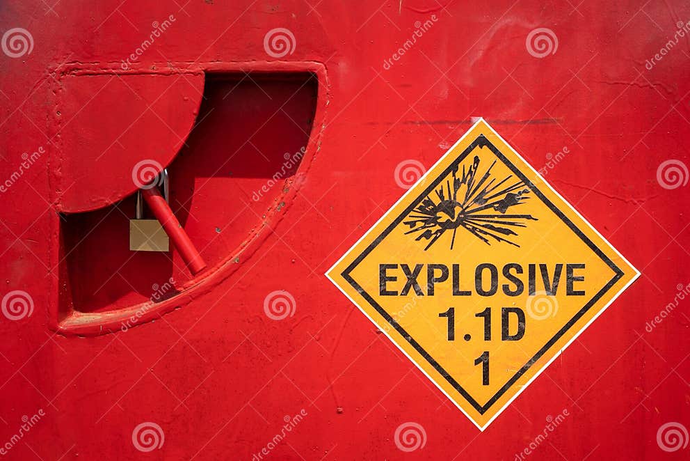 An Explosive Material Placard Symbol. Stock Photo - Image of industrial ...