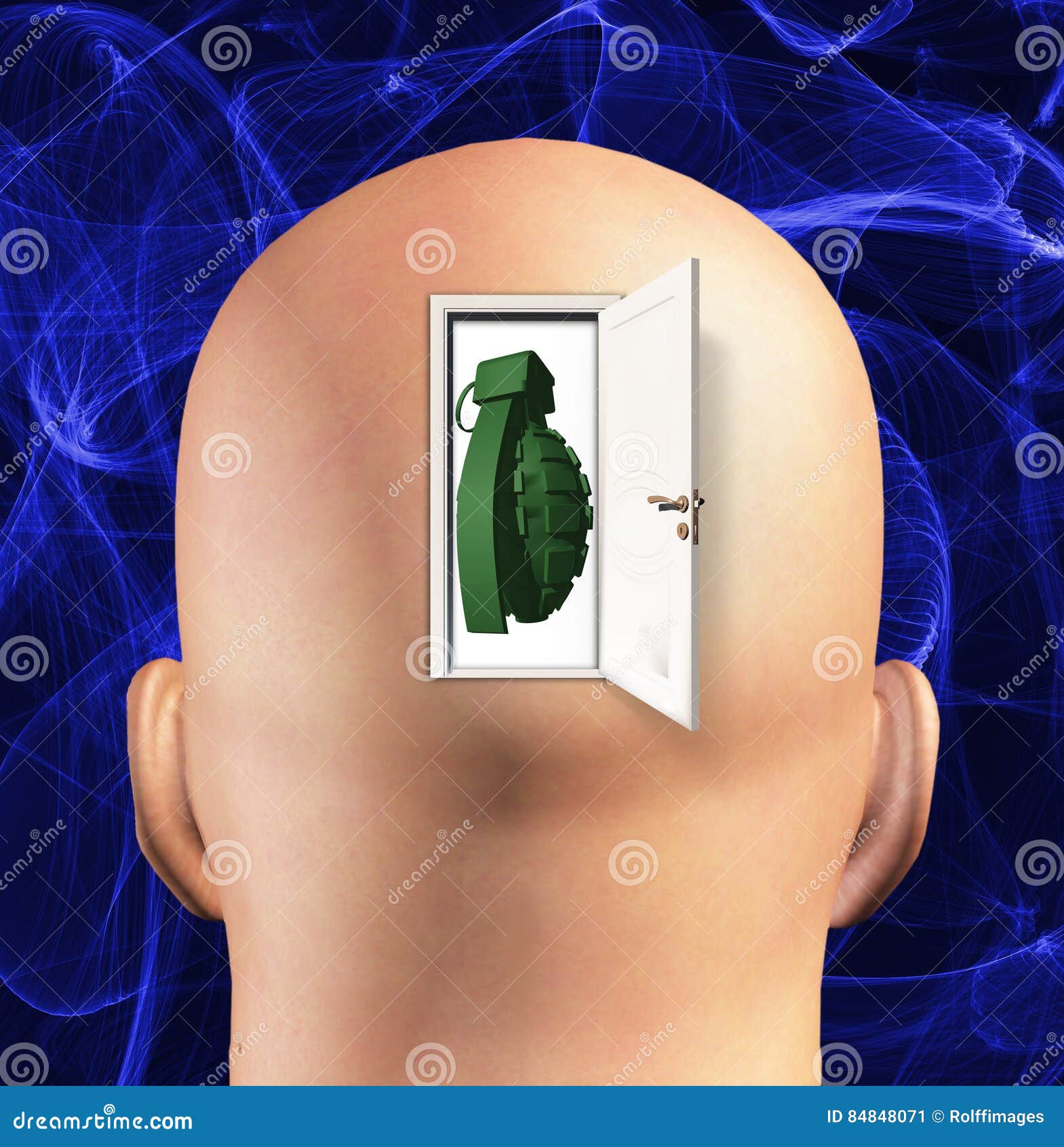 Explosive mind stock illustration. Illustration of idea - 84848071