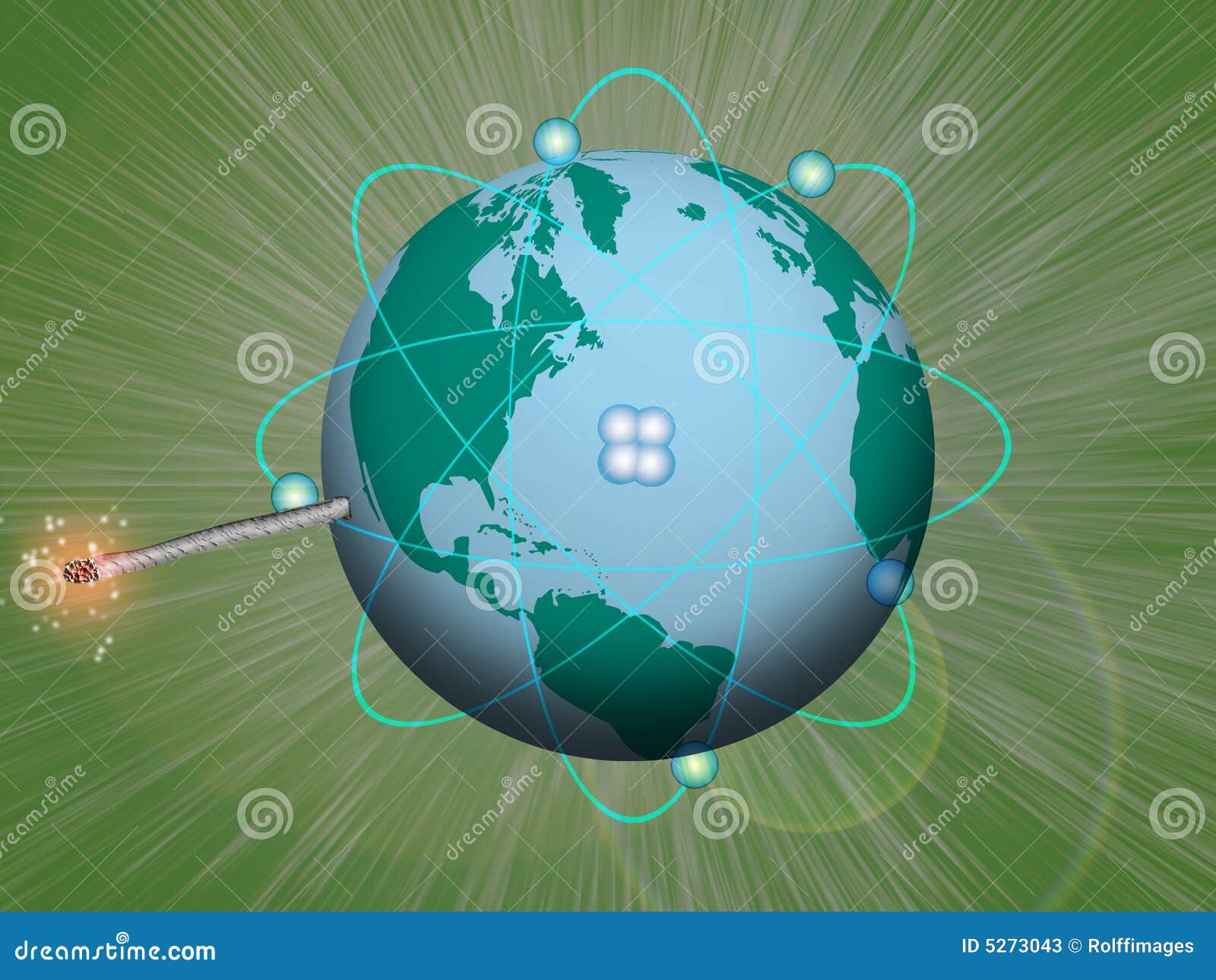 Explosive Nuclear Earth stock illustration. Illustration of explode ...