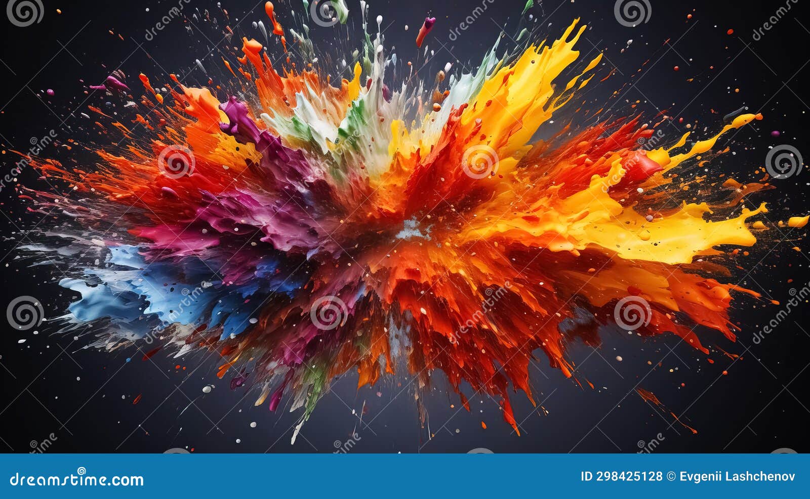 Explosive Paint Dance - Vivid Abstract Motion. AI Generation Stock Photo - Image of creativity ...