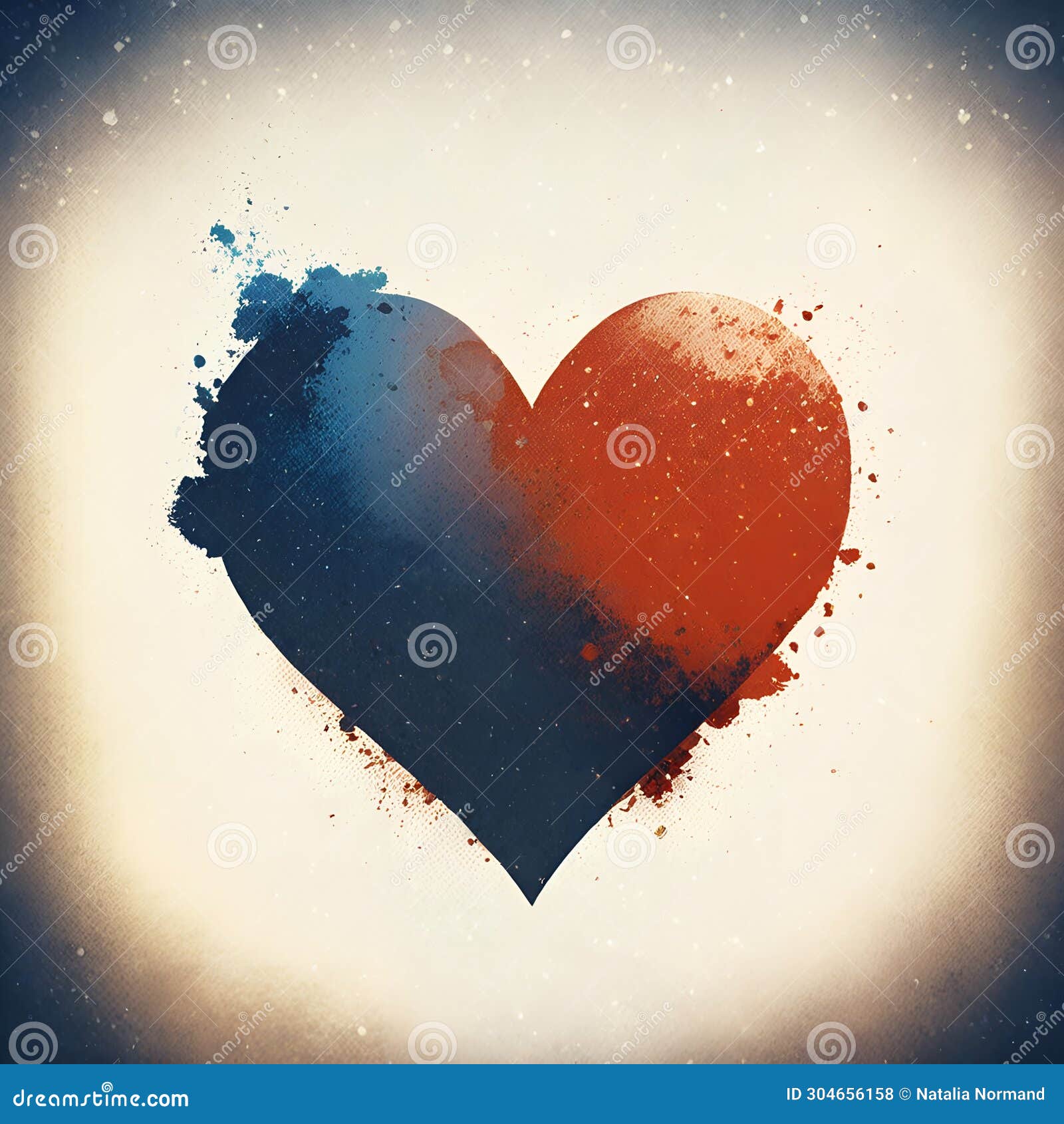 Explosive Passion: Dynamic Illustration of a Bursting Heart Stock ...
