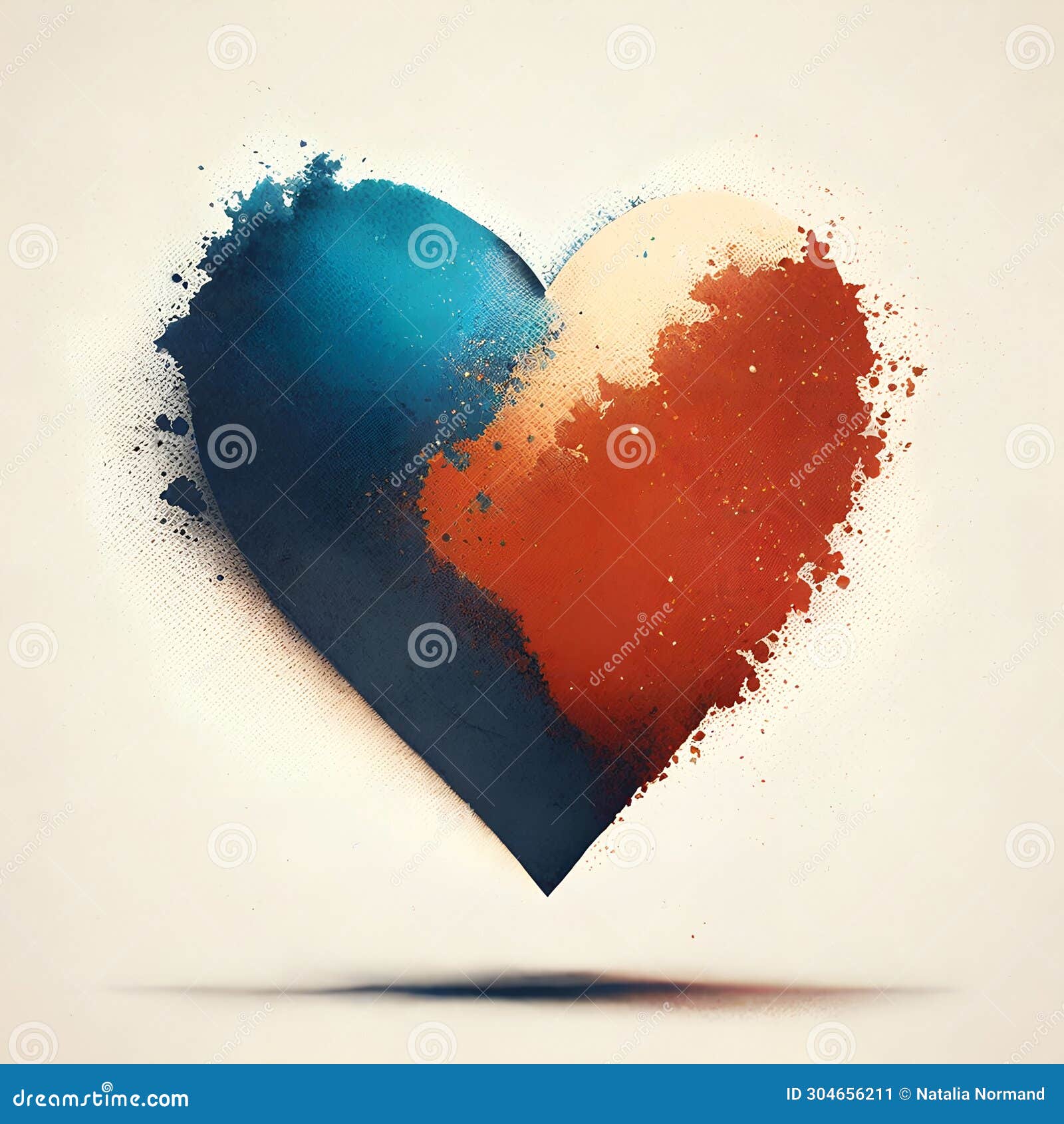 Explosive Passion: Dynamic Illustration of a Bursting Heart Stock ...