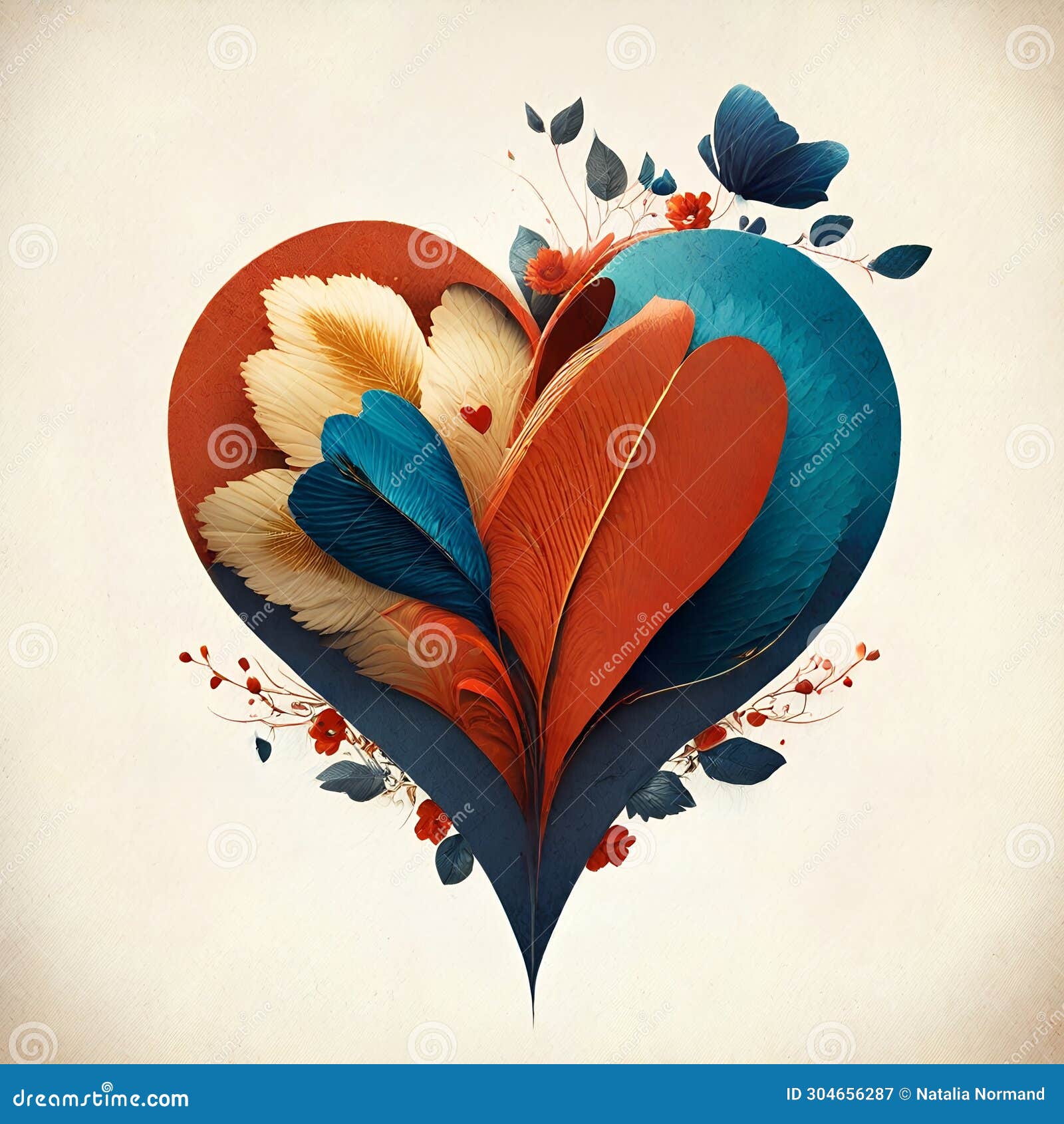 Explosive Passion: Dynamic Illustration of a Bursting Heart Stock Illustration - Illustration of ...