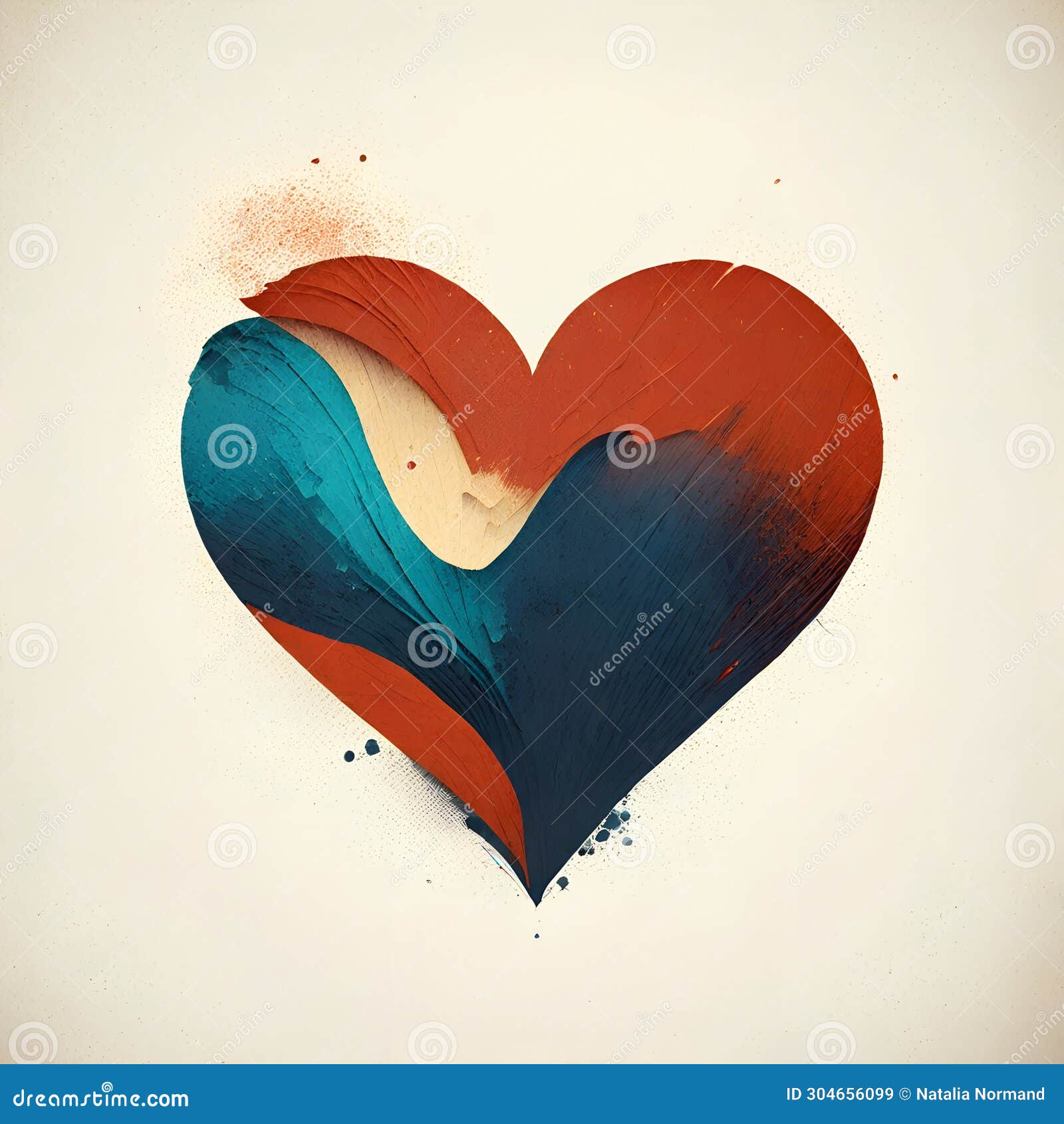 Explosive Passion: Dynamic Illustration of a Bursting Heart Stock ...